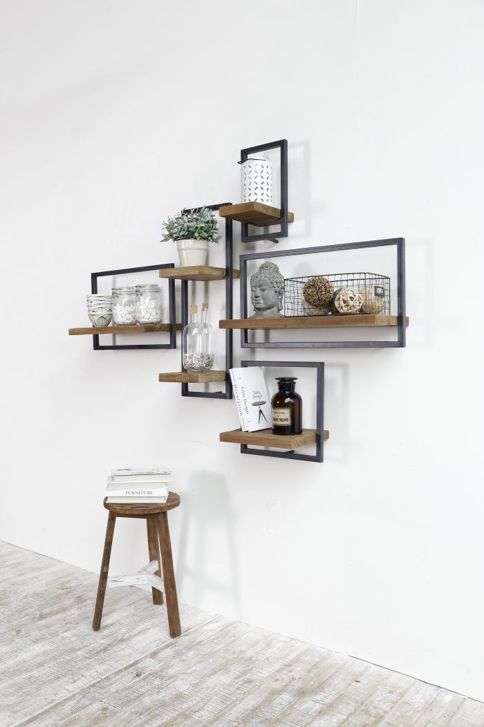 Wandplank hout B50 x D25 x H35 cm | DEBA Meubelen