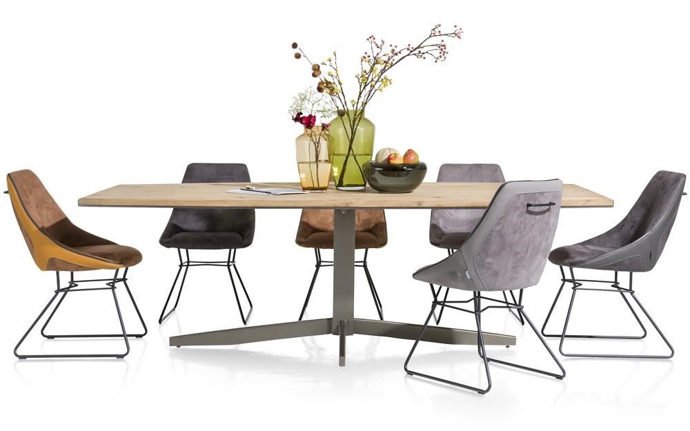 Xooon tafel Faneur 180 cm centrale poot hout B210 x D105 x H77 cm ...