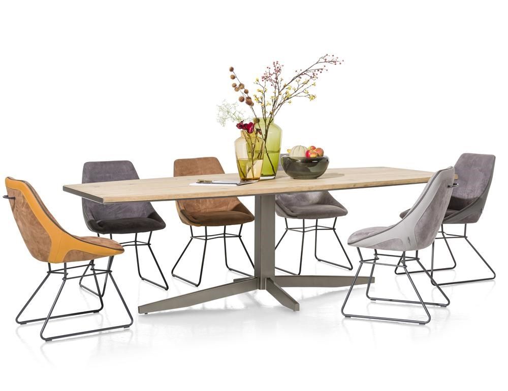 Xooon tafel Faneur 180 cm centrale poot hout B210 x D105 x H77 cm ...