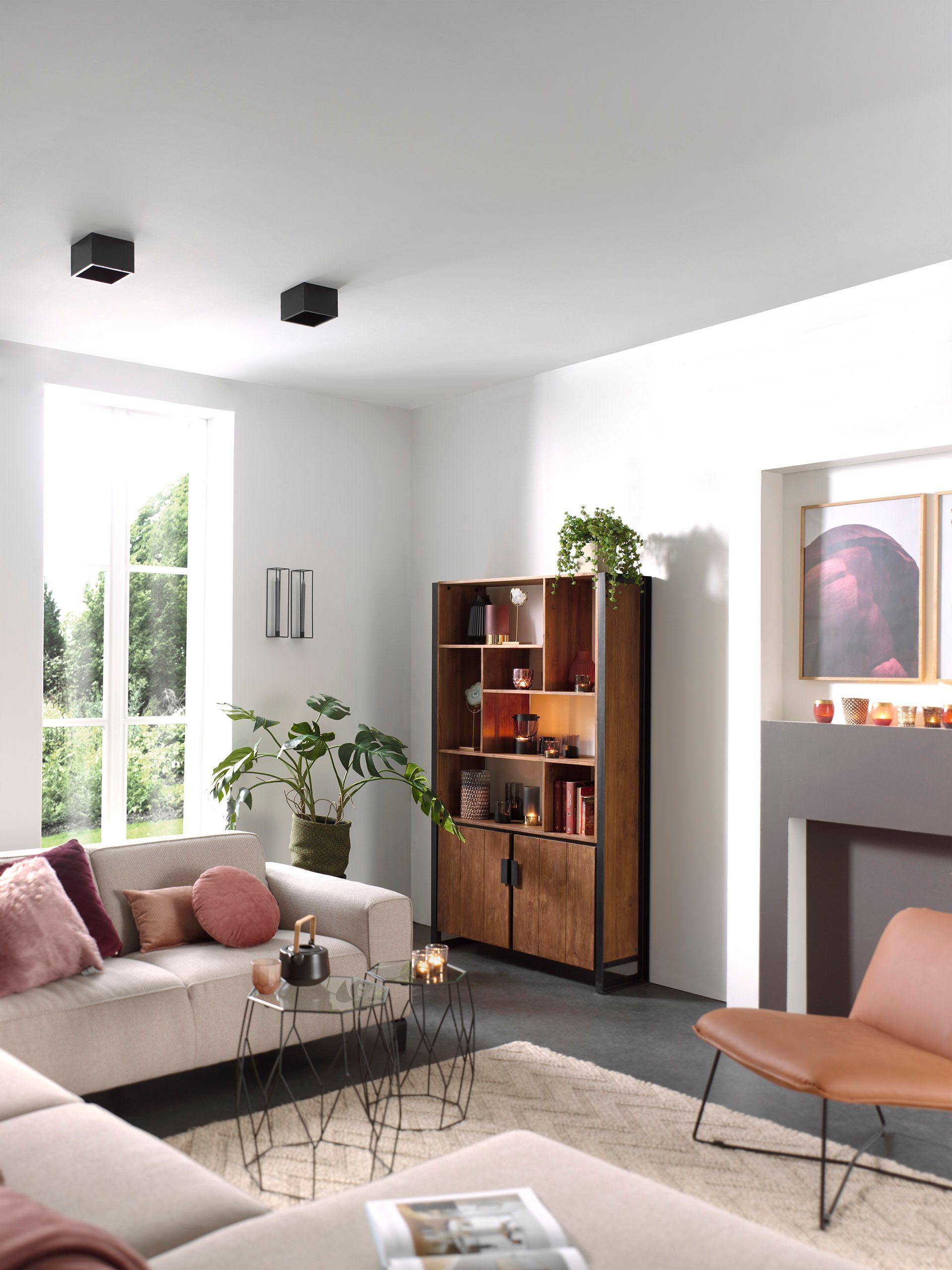 Serino U-zetel beige stof modern landelijk beige B353 x D273 x H76 cm ...