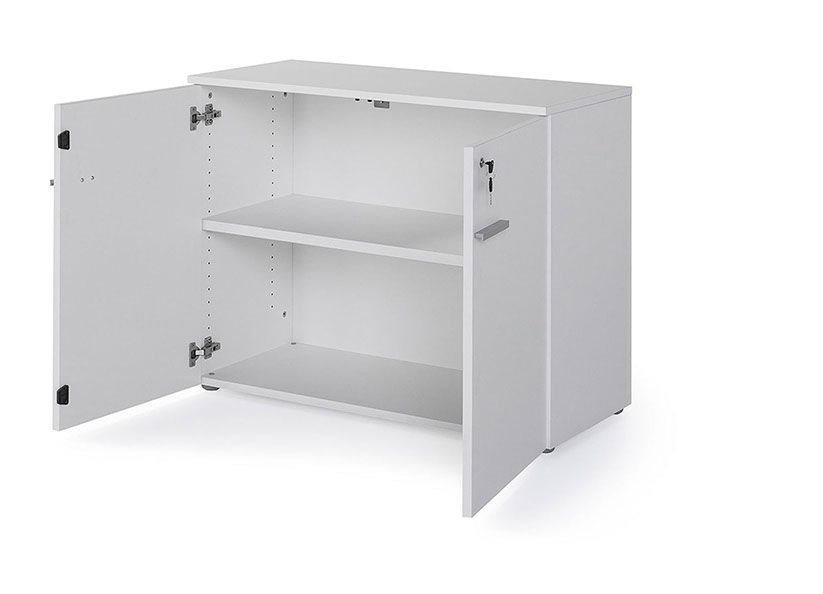 Kast lage kast ARCHIVOS ARMARIOS - Wit wit B93 x D42.5 x H77.6 cm ...