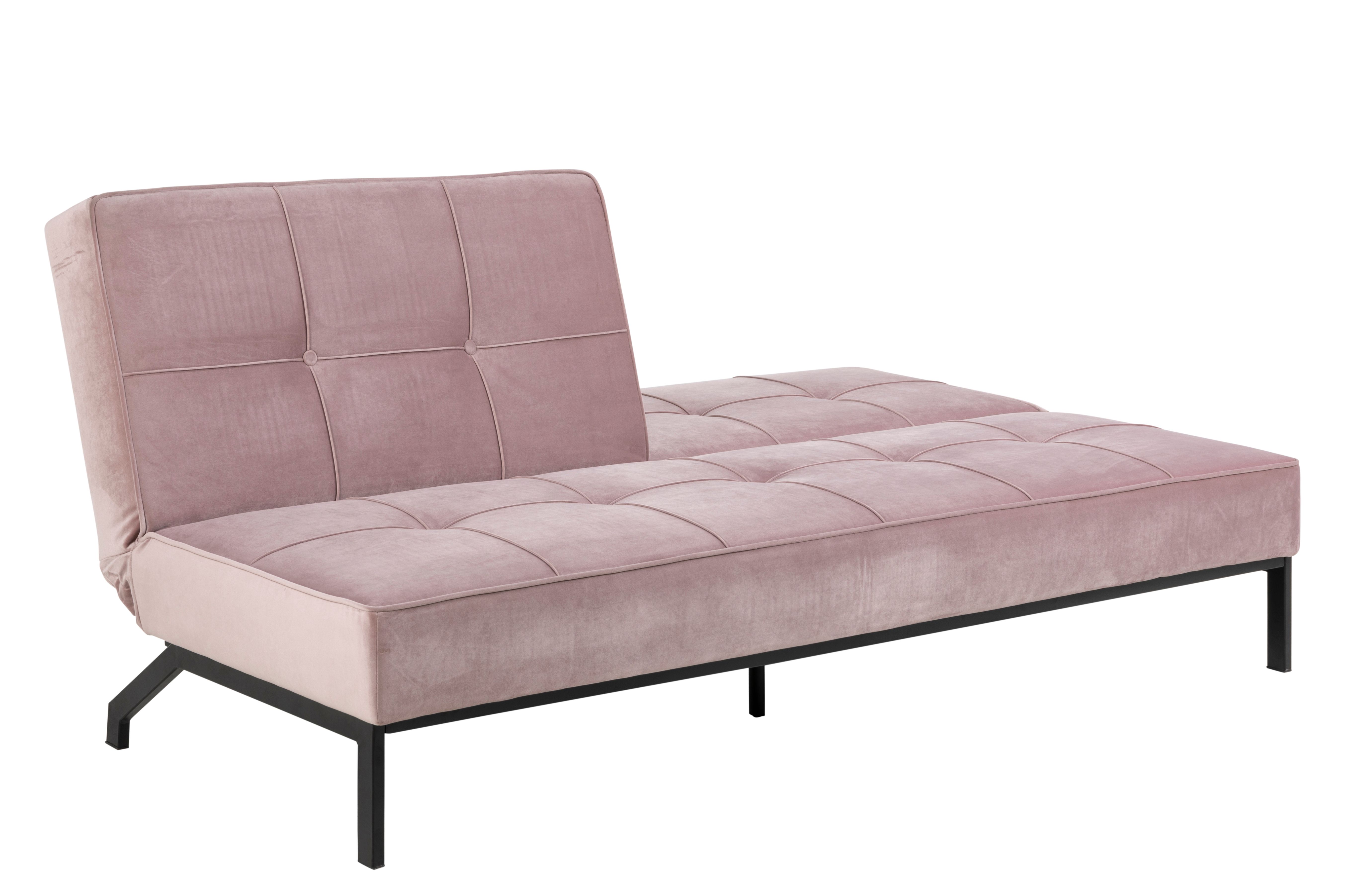 Zetelbed PERUGIA - Dusty Rose roze B198 x D95 x H87 cm | DEBA Meubelen