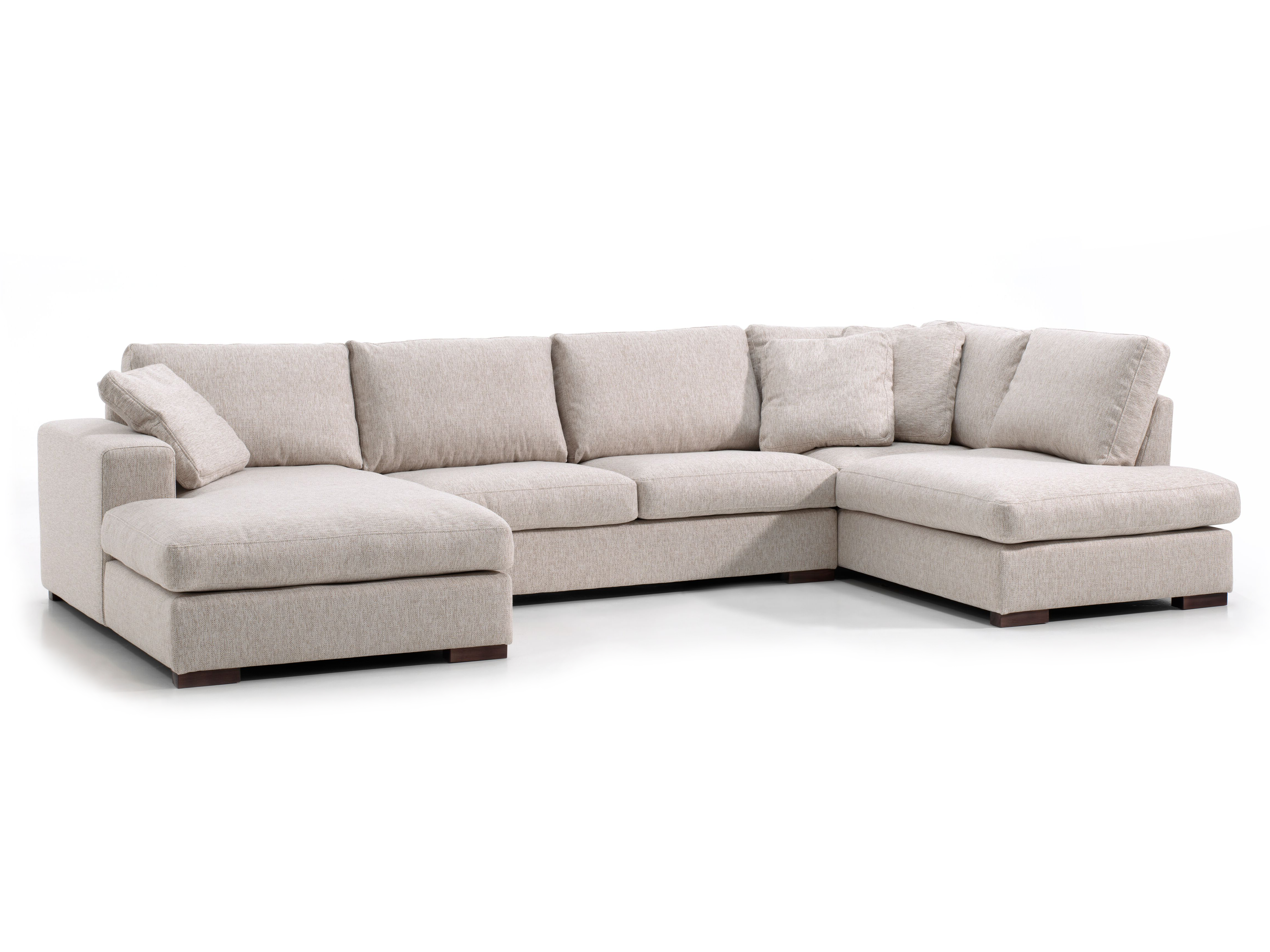 Landelijke hoekzetel Santiago u-zetel beige beige B361 x D97/205 x H84 ...