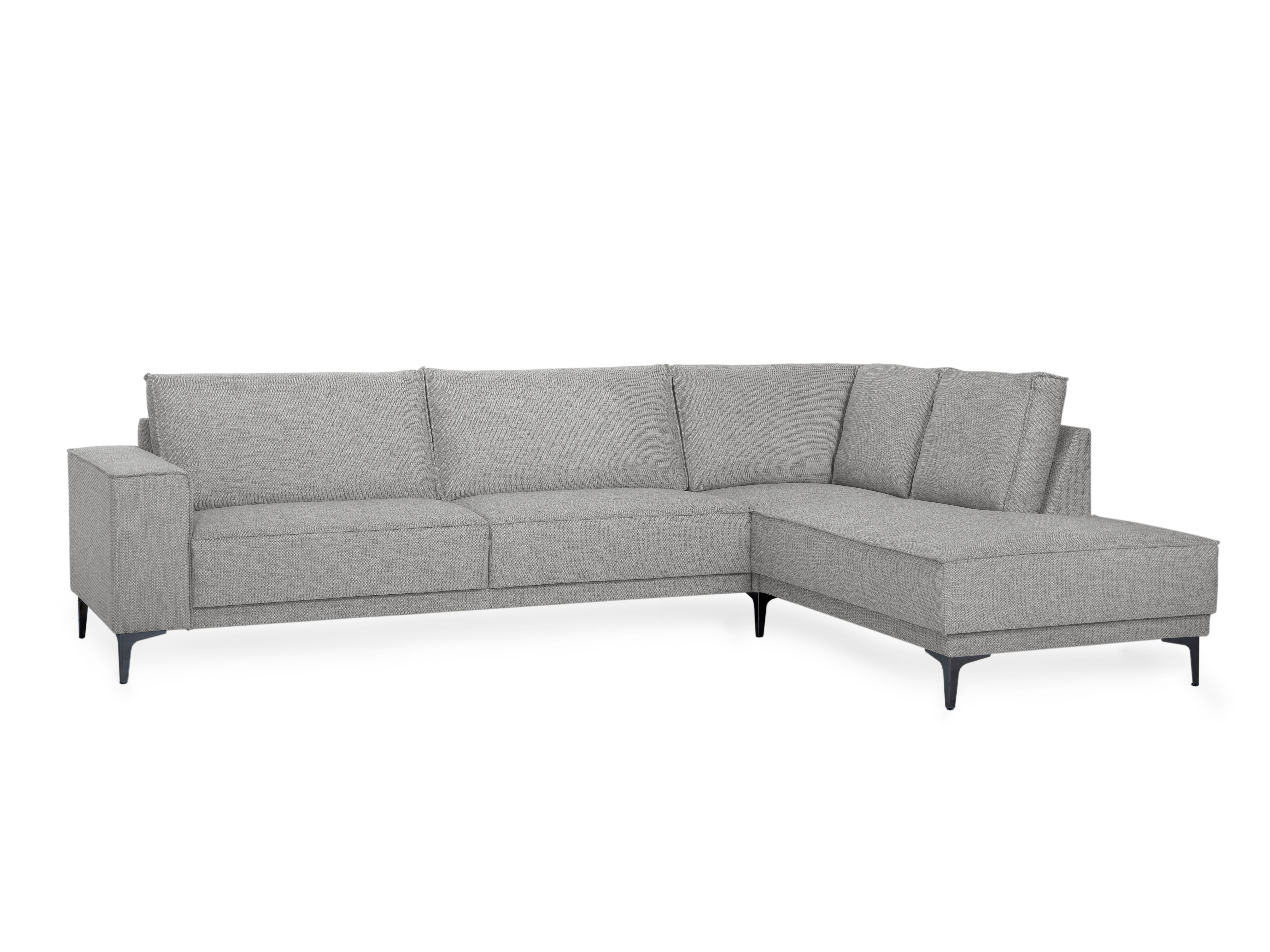 U-zetel Copenhagen grijze stof modern strak lichtgrijs B292 x D210 x ...