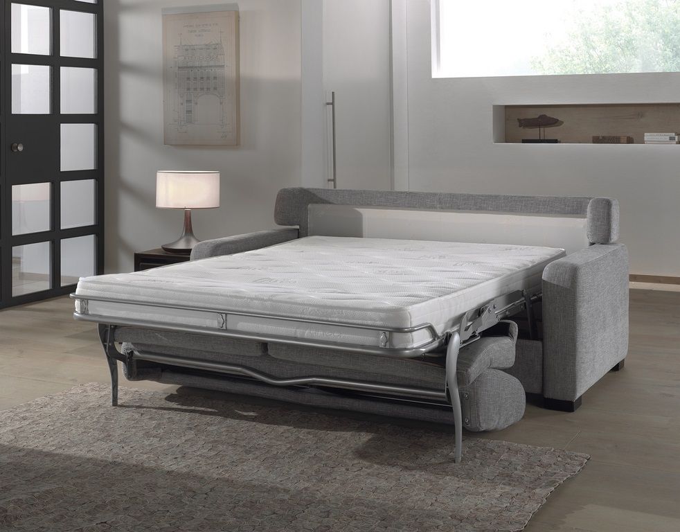 Zetelbed vast TESLA - Light Grey - grijs - B99/215 x D187 x H87 cm