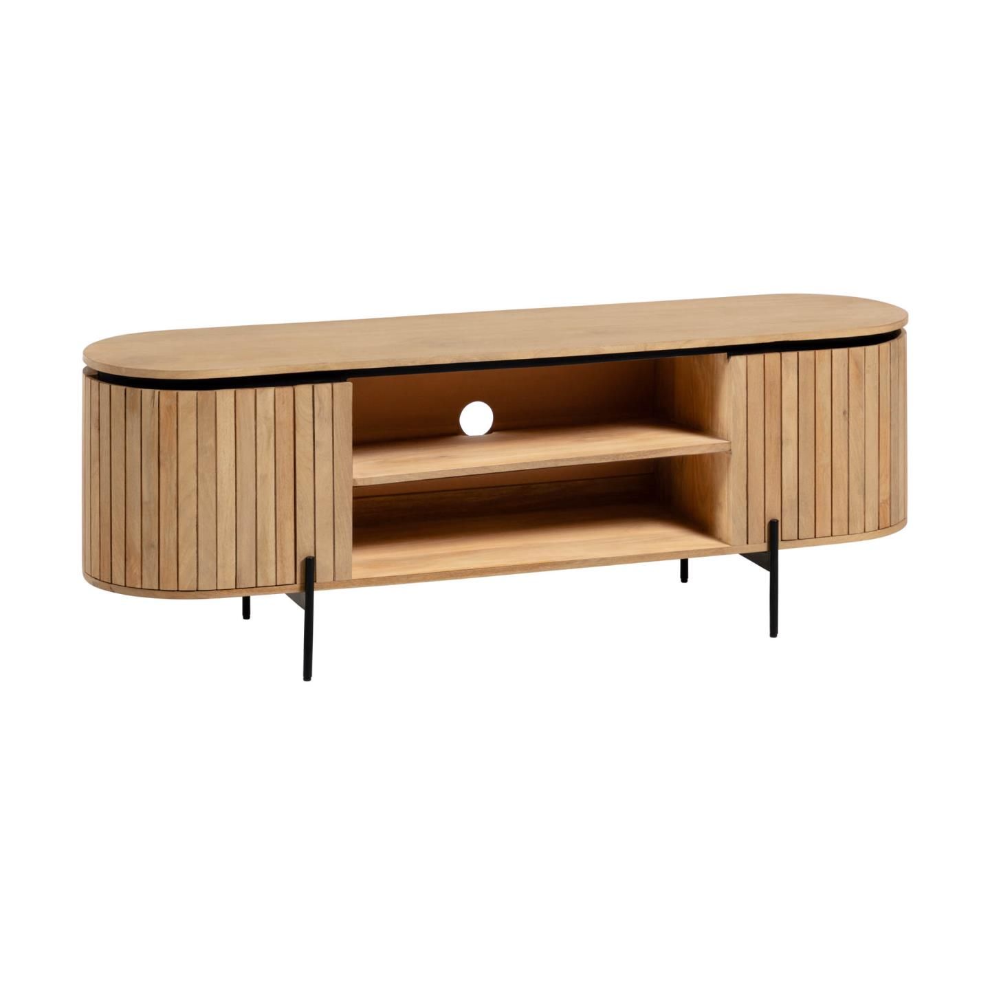 Tv-meubel Licia - Kave Home hout B160 x D43 x H56 cm | DEBA Meubelen