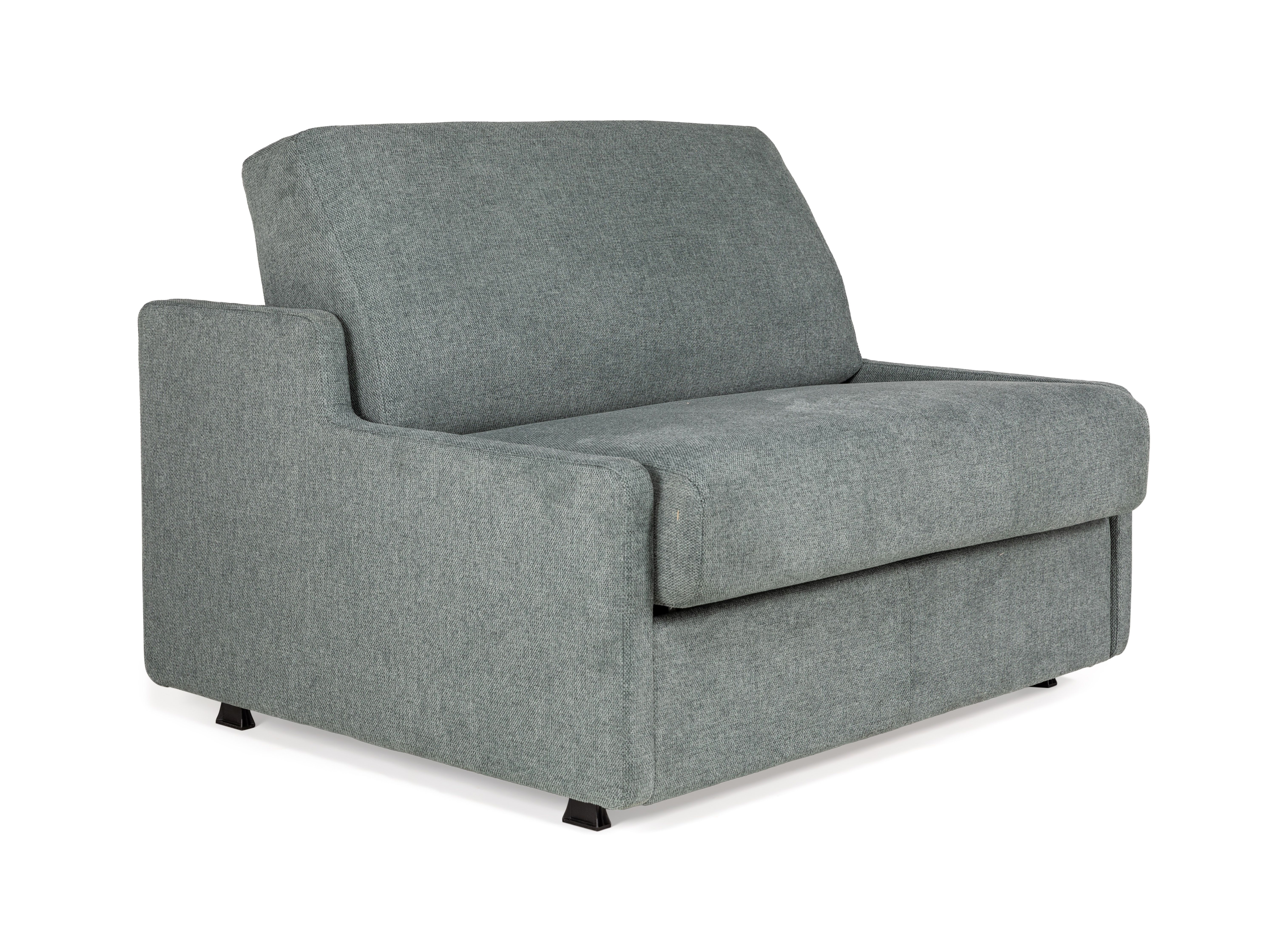 Zetelbed sofabed met matras Emanti grijs groen B116 x D100 x H85 cm ...