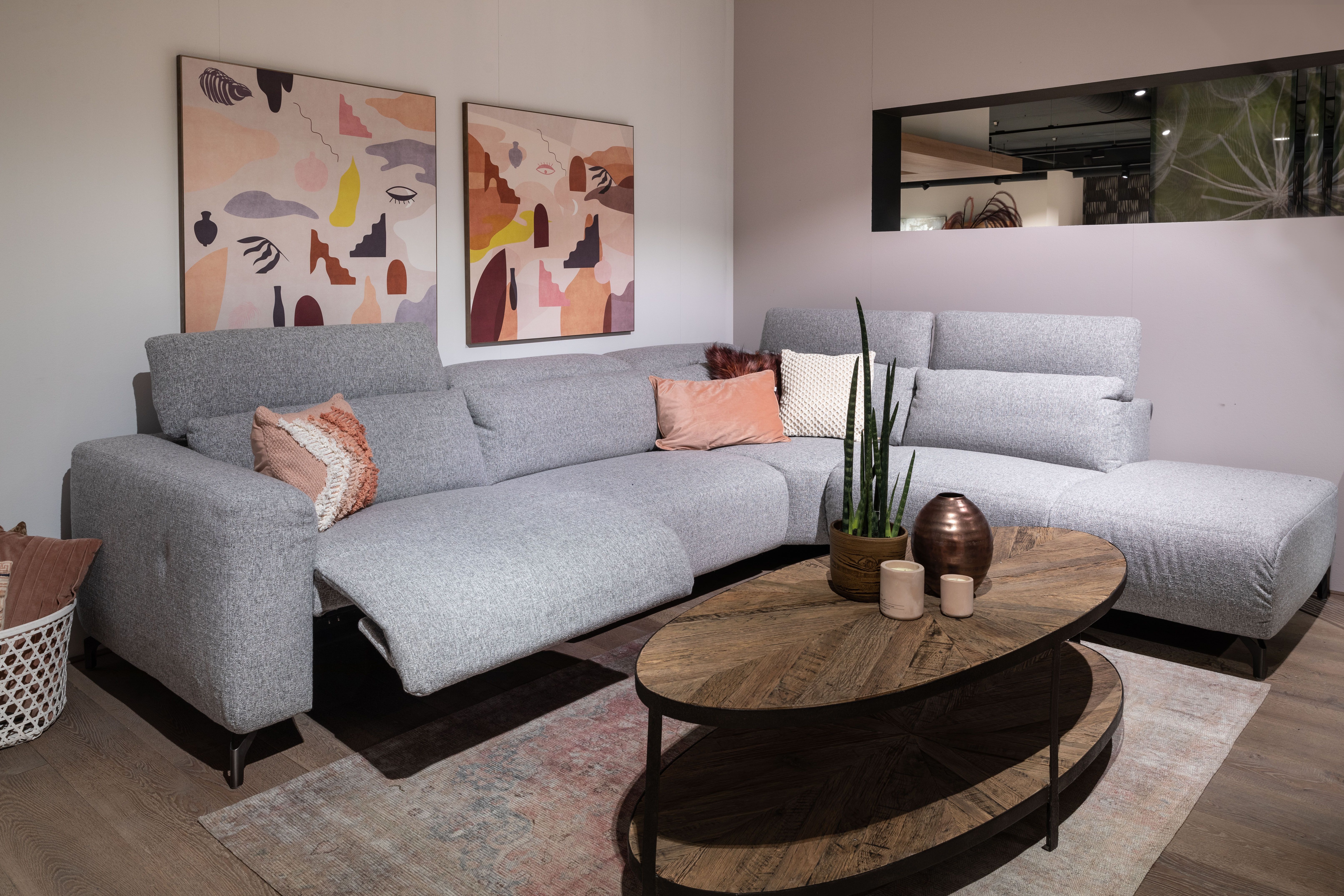 Hoekzetel Indi As lichtgrijs stof