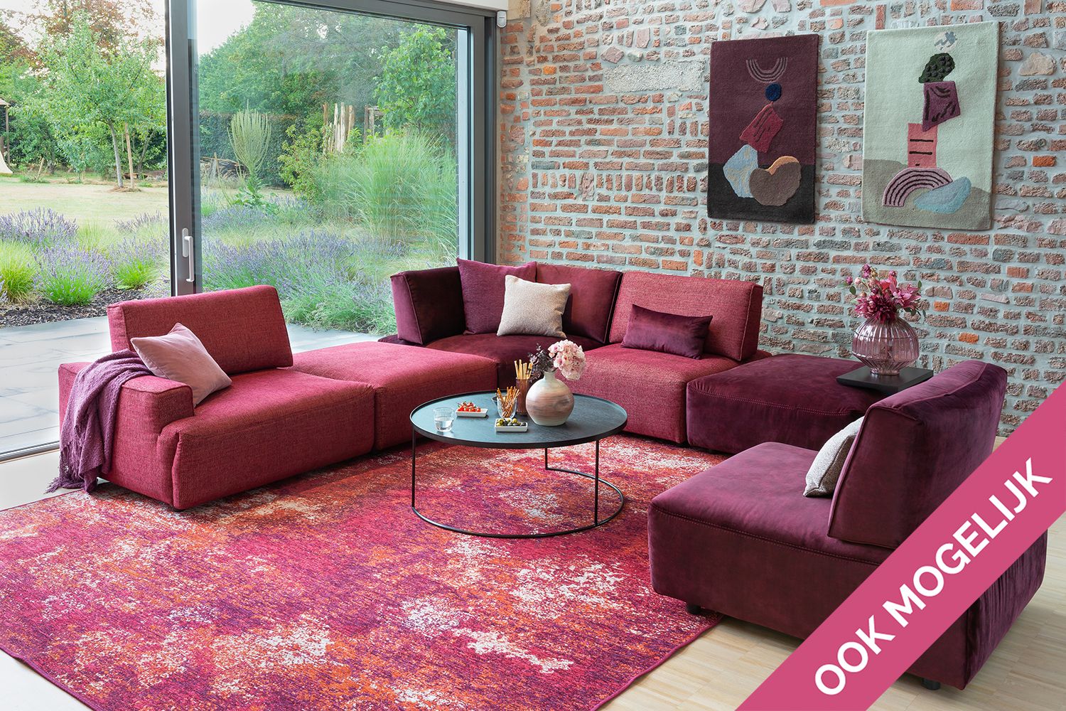 ROM modulaire zetel op maat Monami multicolor | DEBA Meubelen