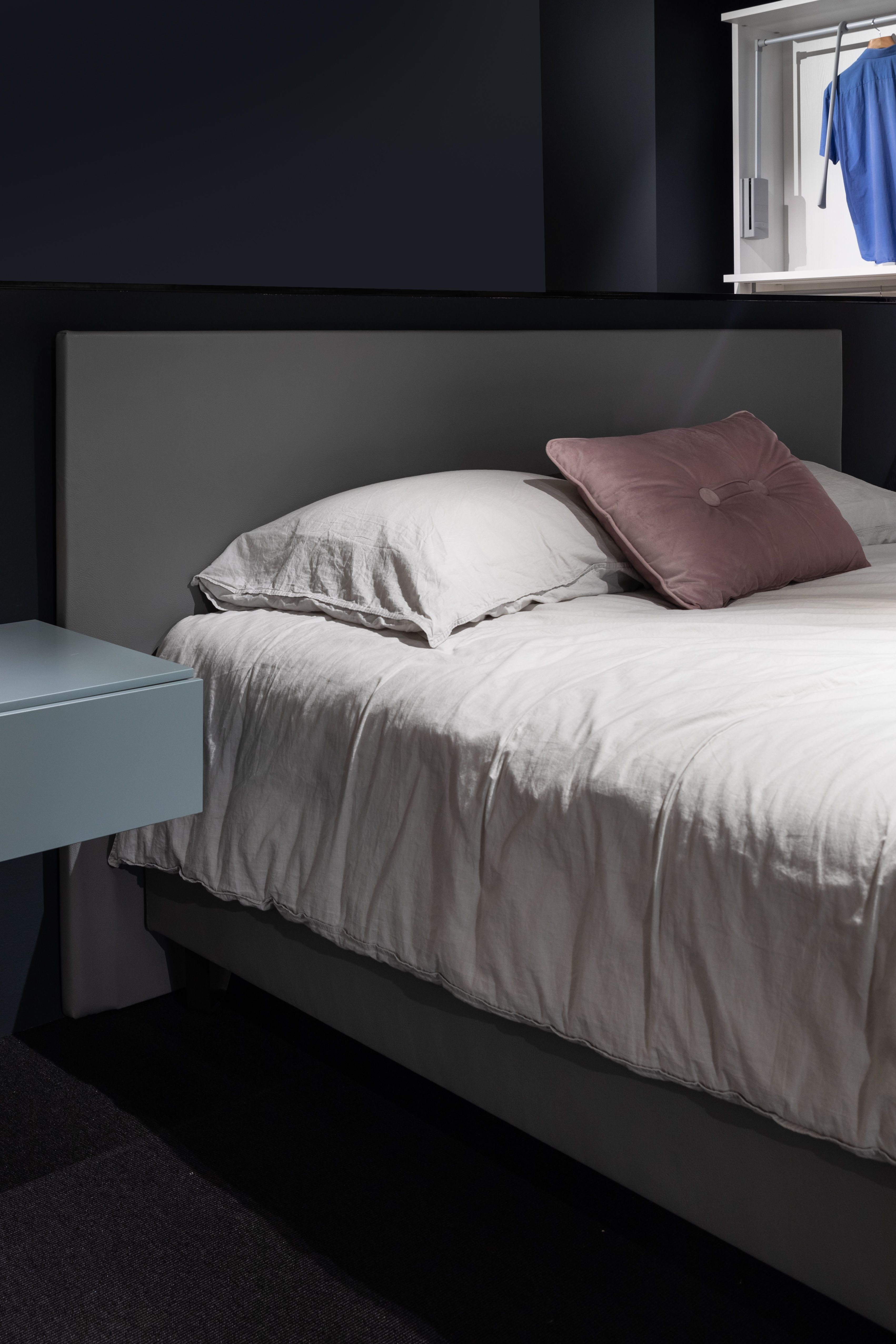 Revor boxspring BOX 25 excl. matras, oversized hoofdbord, 180x200 grijs ...