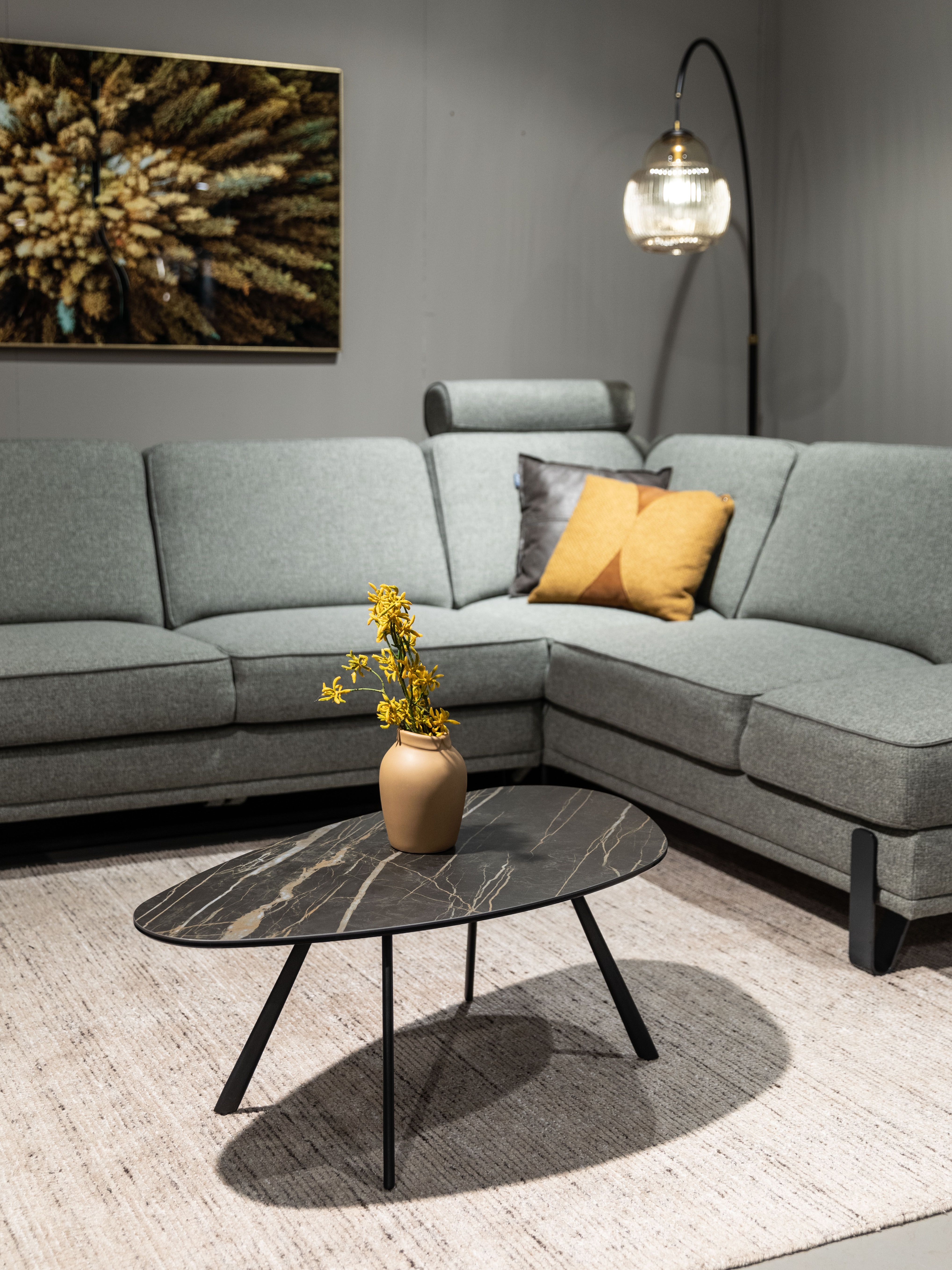 Xooon salontafel Montello zwarte marmerlook zwart B49 x D94 x H35 cm ...