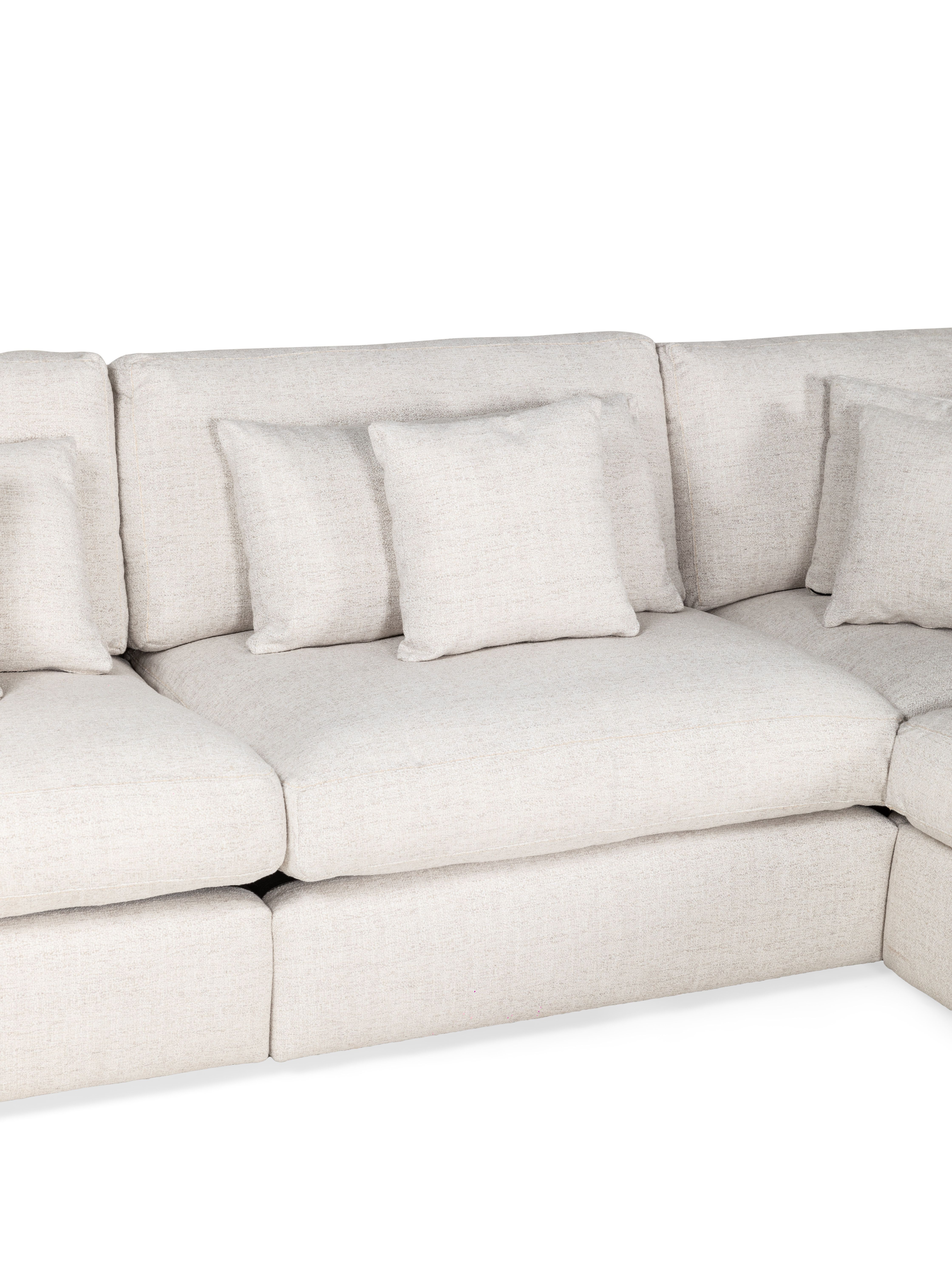 Hima Breton hoekzetel beige beige B340 x D268 x H90 cm | DEBA Meubelen