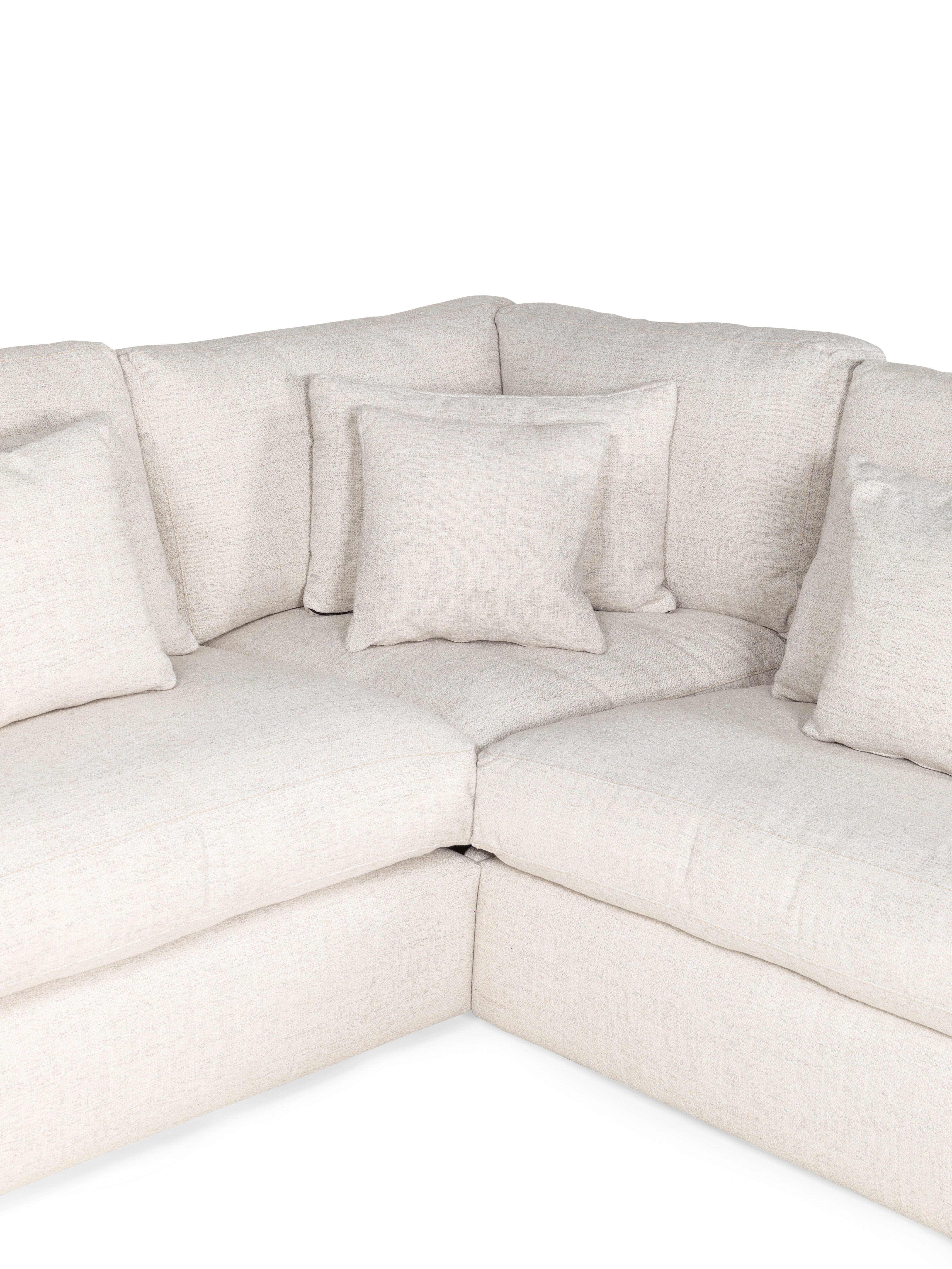 Hima Breton hoekzetel beige beige B340 x D268 x H90 cm | DEBA Meubelen