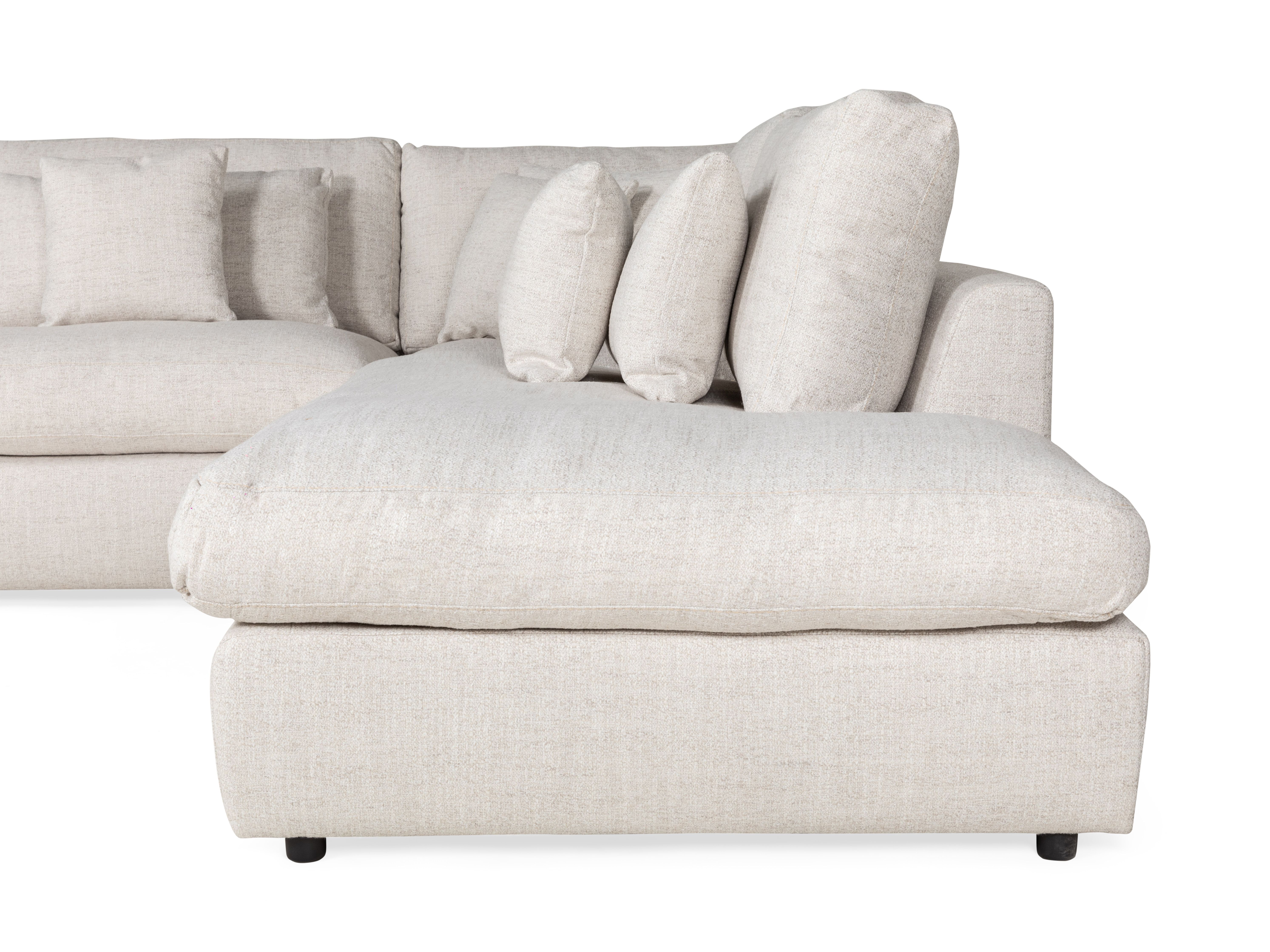 Hima Breton hoekzetel beige beige B340 x D268 x H90 cm | DEBA Meubelen