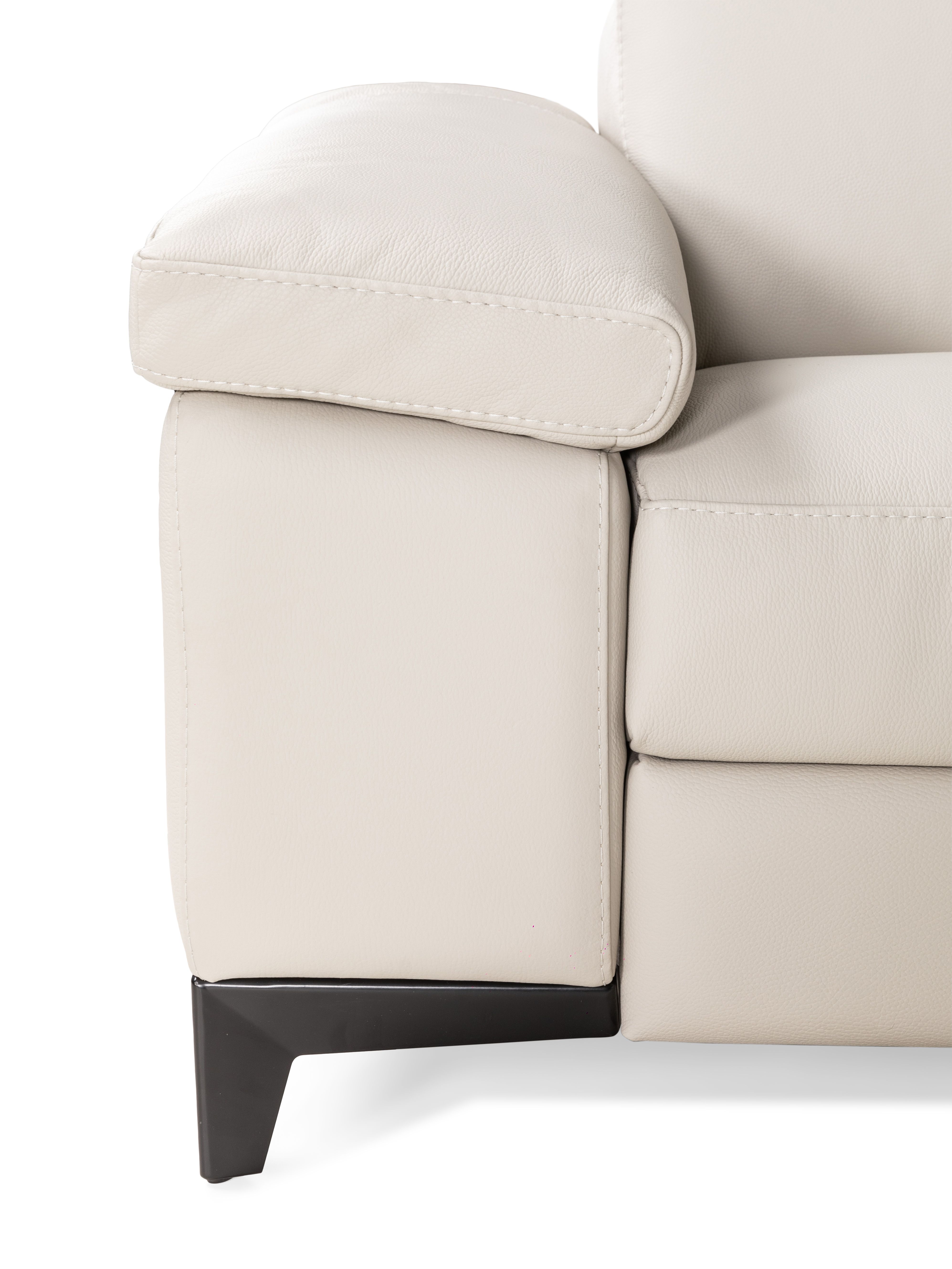 Calia Nove hoeksalon hoekzetel wit leder wit B350 x D280/167 x H80 cm ...