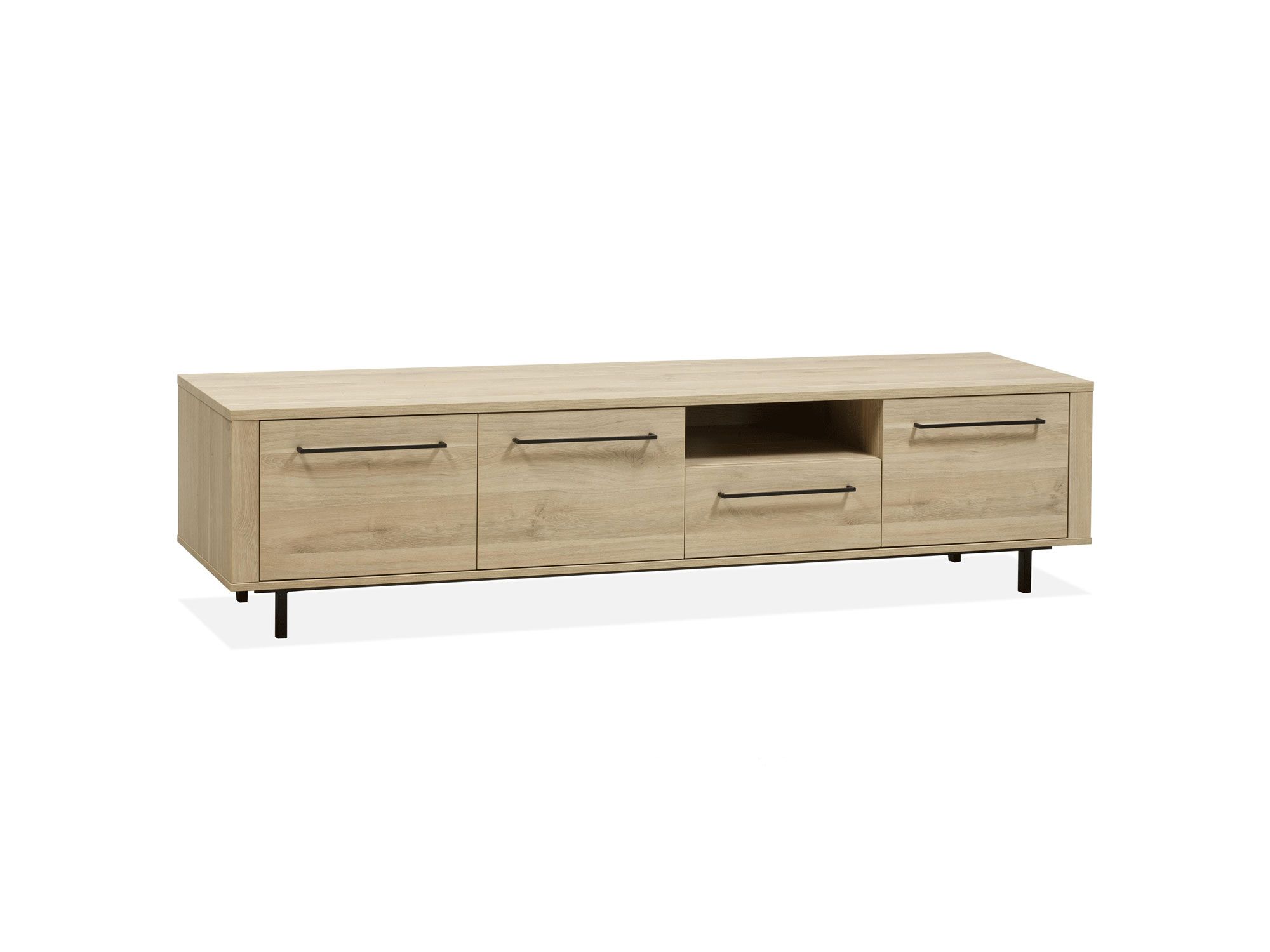 Maxfurn Tess tv-kast fresh oak hout B209 x D45 x H50 cm | DEBA Meubelen