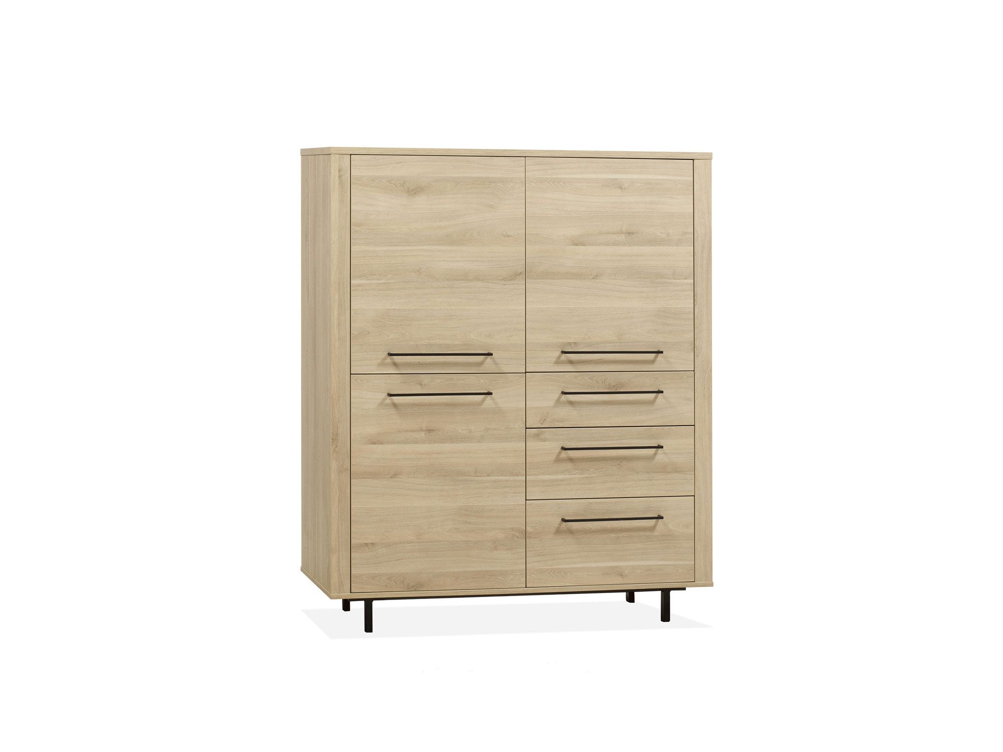 Maxfurn Tess barkast fresh oak hout B125 x D45 x H150 cm | DEBA Meubelen