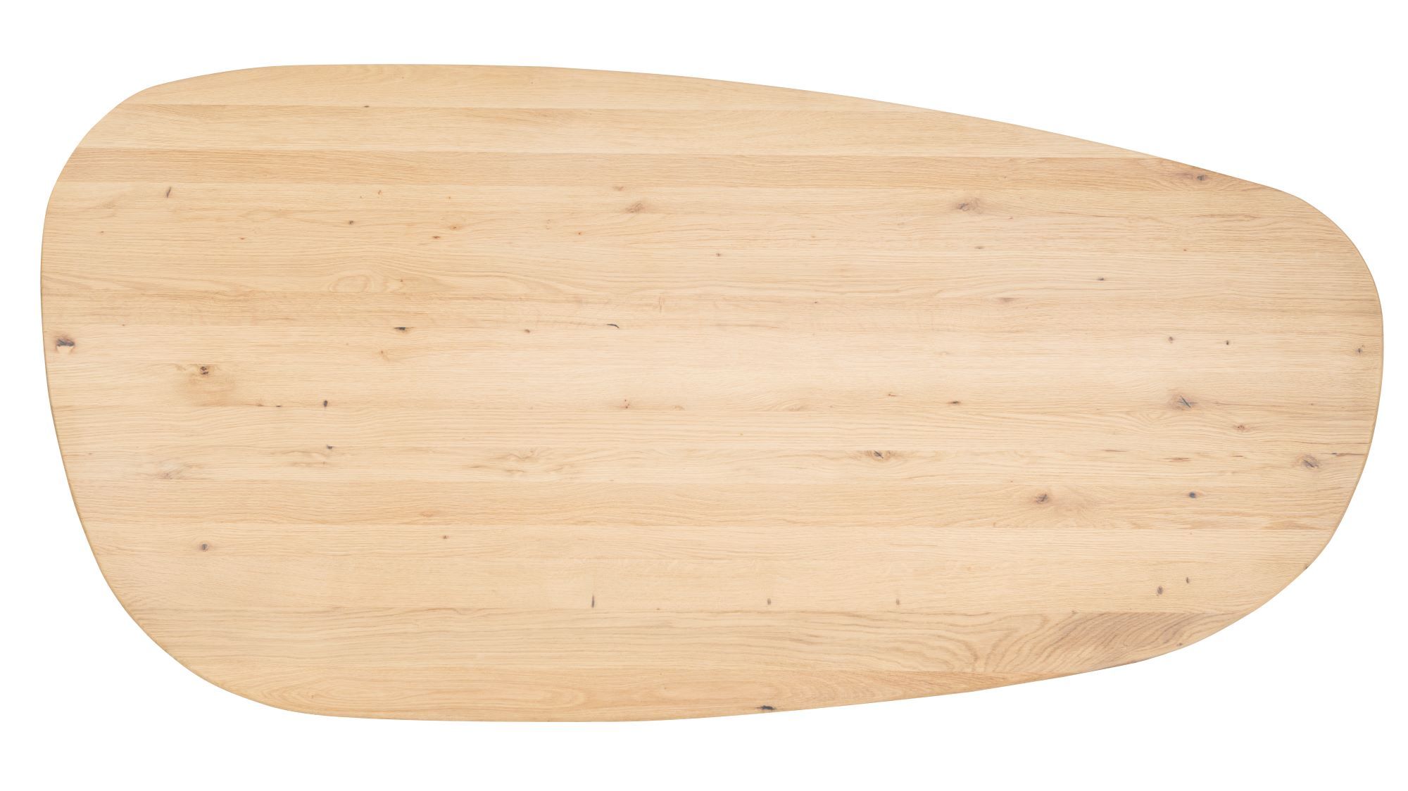 Xooon Arawood eetkamertafel massiek eikenhout naturel zwart metaal hout ...