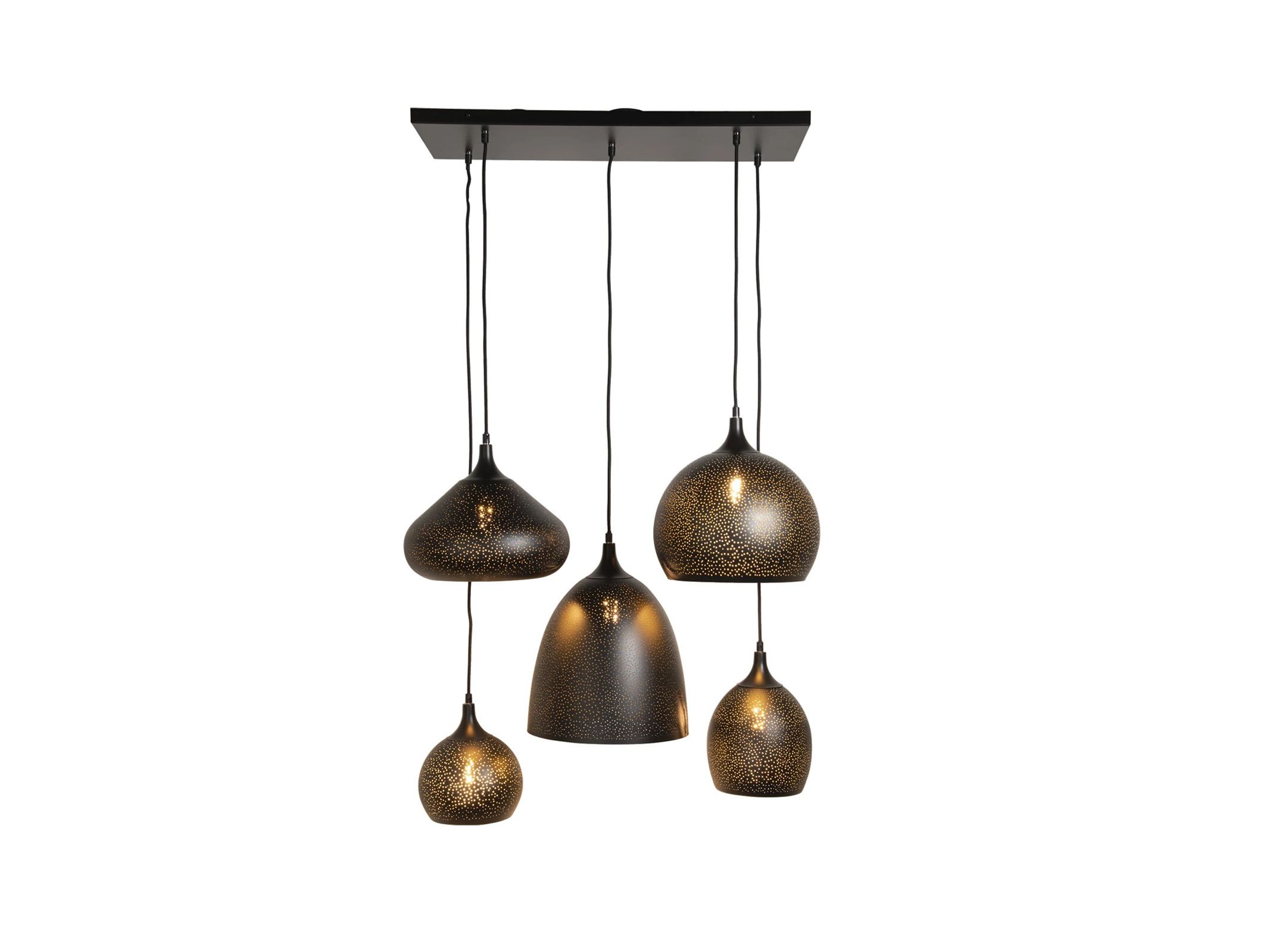 Coco Maison Arjen hanglamp zwart zwart B87 x D44 x H80/160 cm | DEBA ...