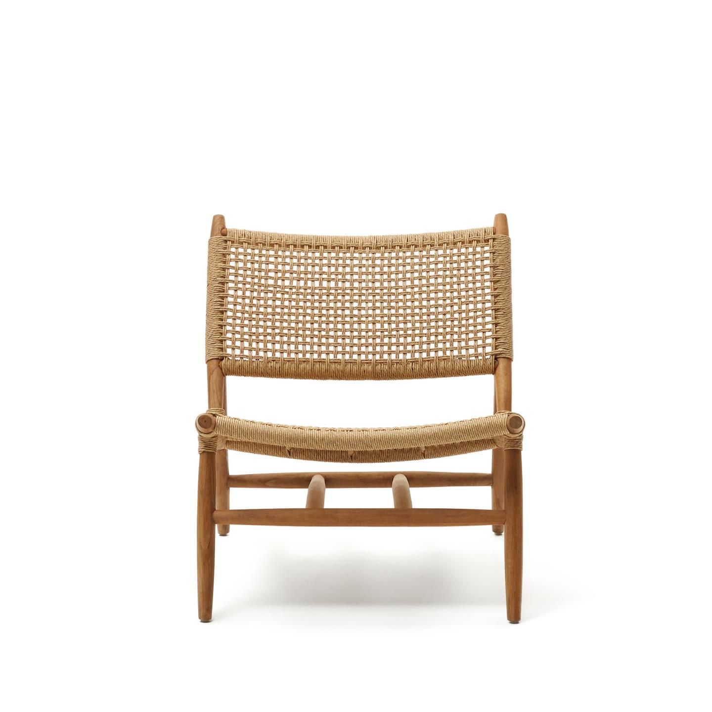 Kave Home Codolar fauteuil massief teakhout hout B67 x D83 x H75 cm ...