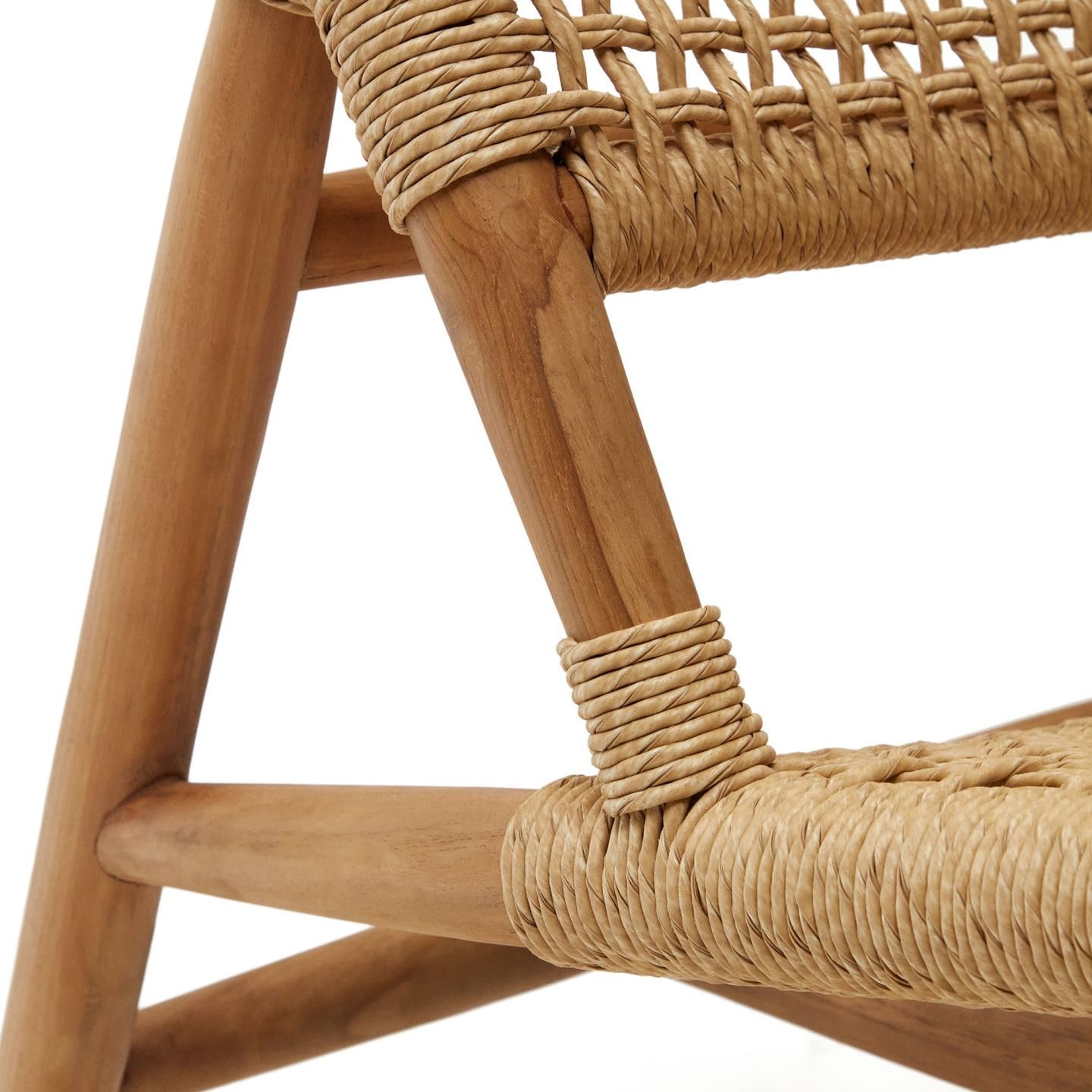 Kave Home Codolar fauteuil massief teakhout hout B67 x D83 x H75 cm ...