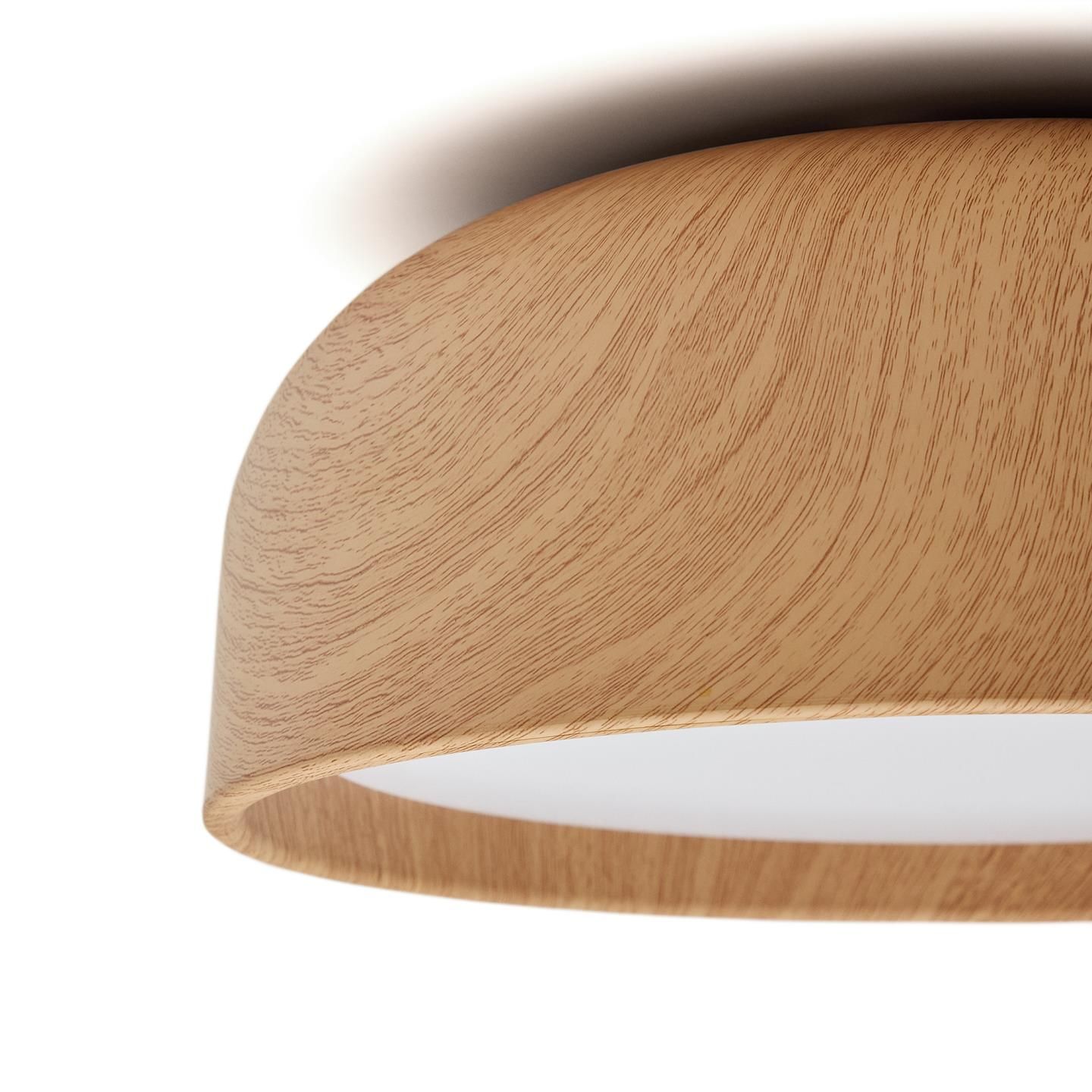 Kave Home Xaviera plafondlamp zwart hout B36 x D36 x H14 cm | DEBA Meubelen