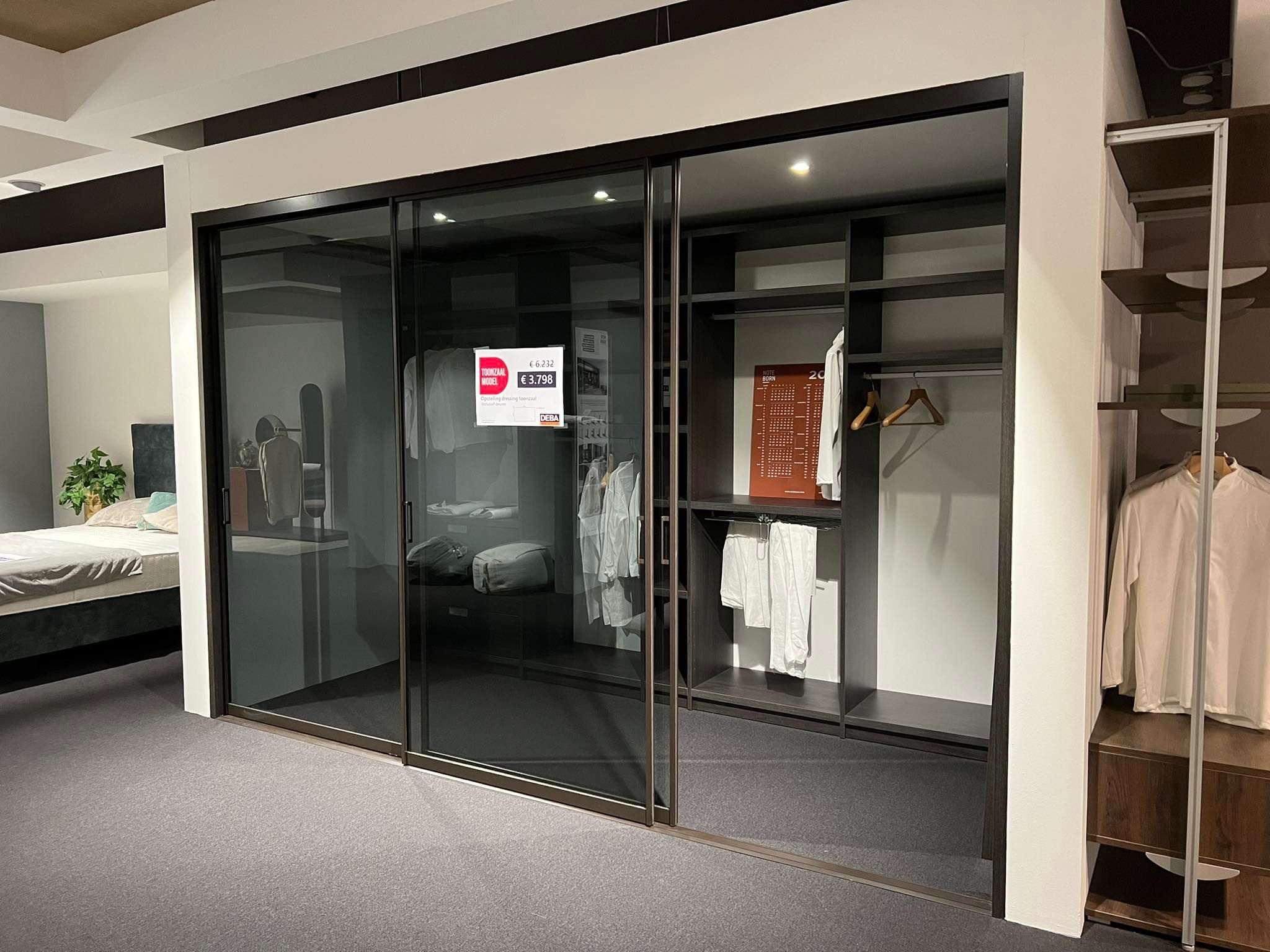 Noteborn Nano dressing met schuifdeur zwart zwart B373 x D179 x H245,5 ...