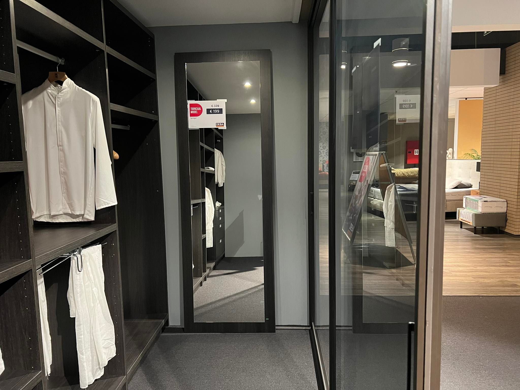 Noteborn Nano dressing met schuifdeur zwart zwart B373 x D179 x H245,5 ...