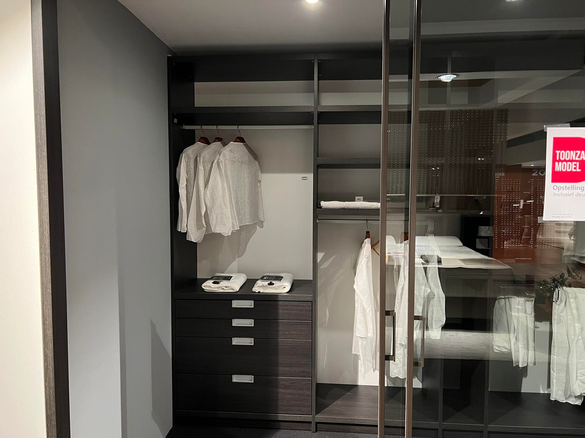 Noteborn Nano dressing met schuifdeur zwart zwart B373 x D179 x H245,5 ...