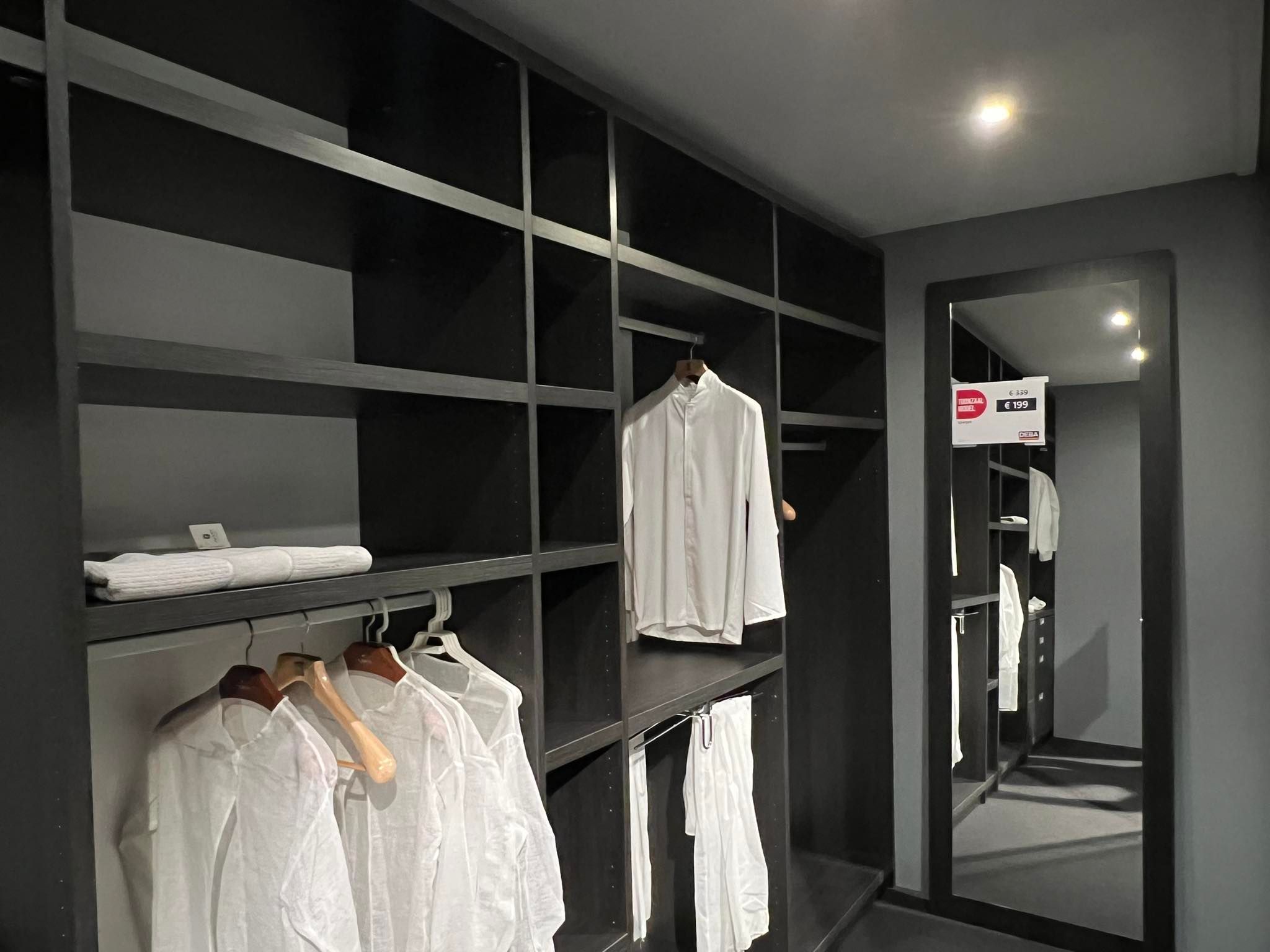 Noteborn Nano dressing met schuifdeur zwart zwart B373 x D179 x H245,5 ...