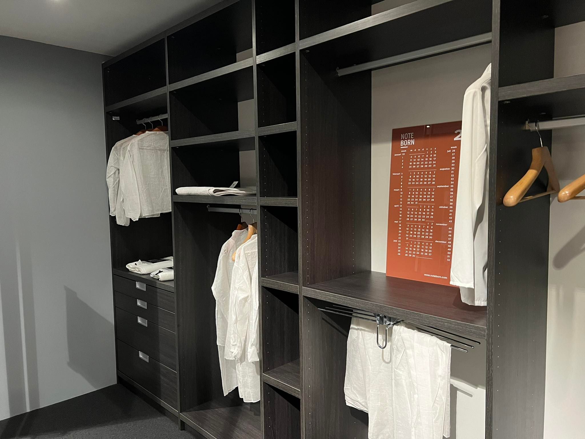 Noteborn Nano dressing met schuifdeur zwart zwart B373 x D179 x H245,5 ...