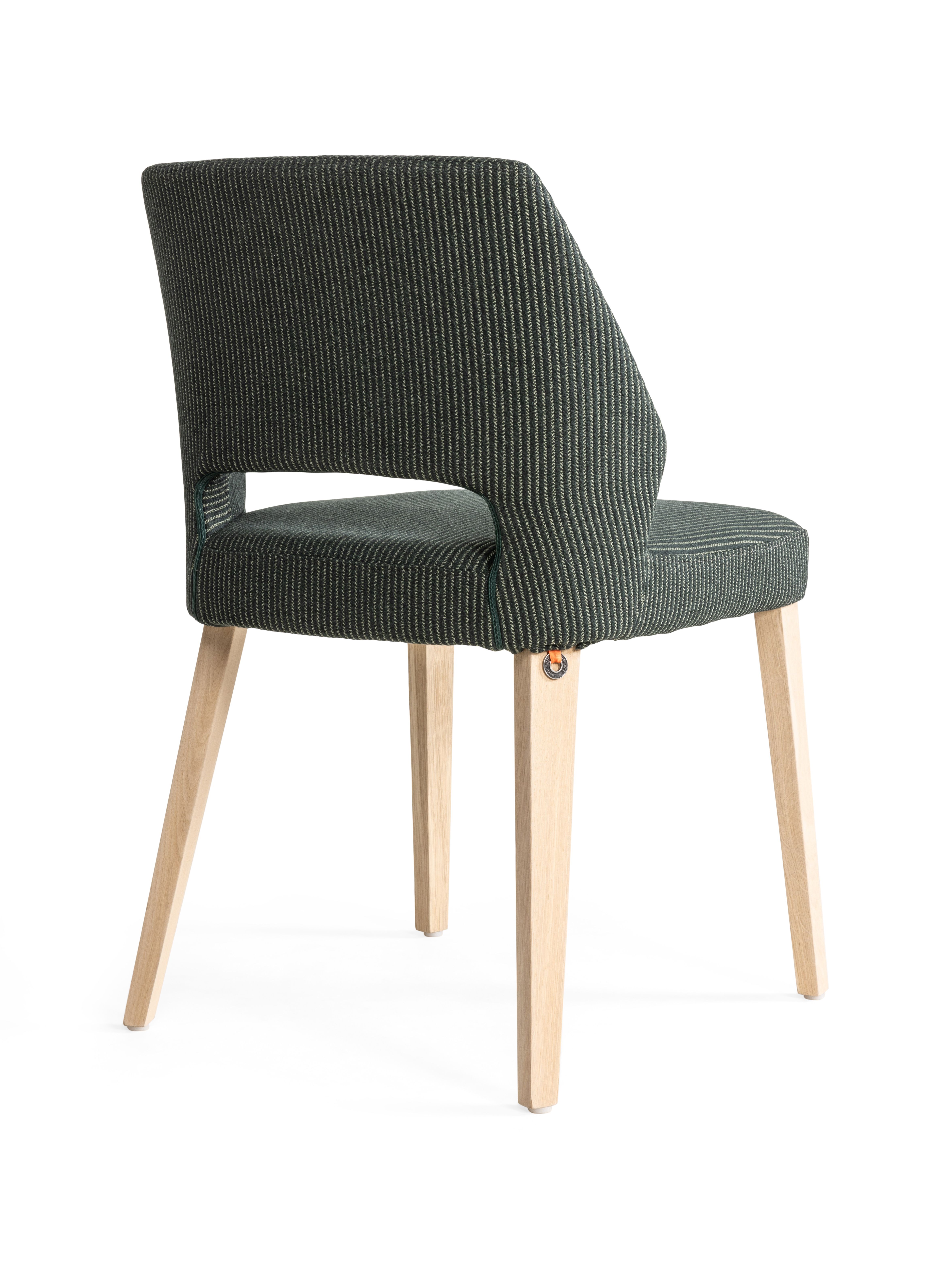 Mobitec Lena eetkamerstoel beige groen B51 x D57 x H80 cm | DEBA Meubelen