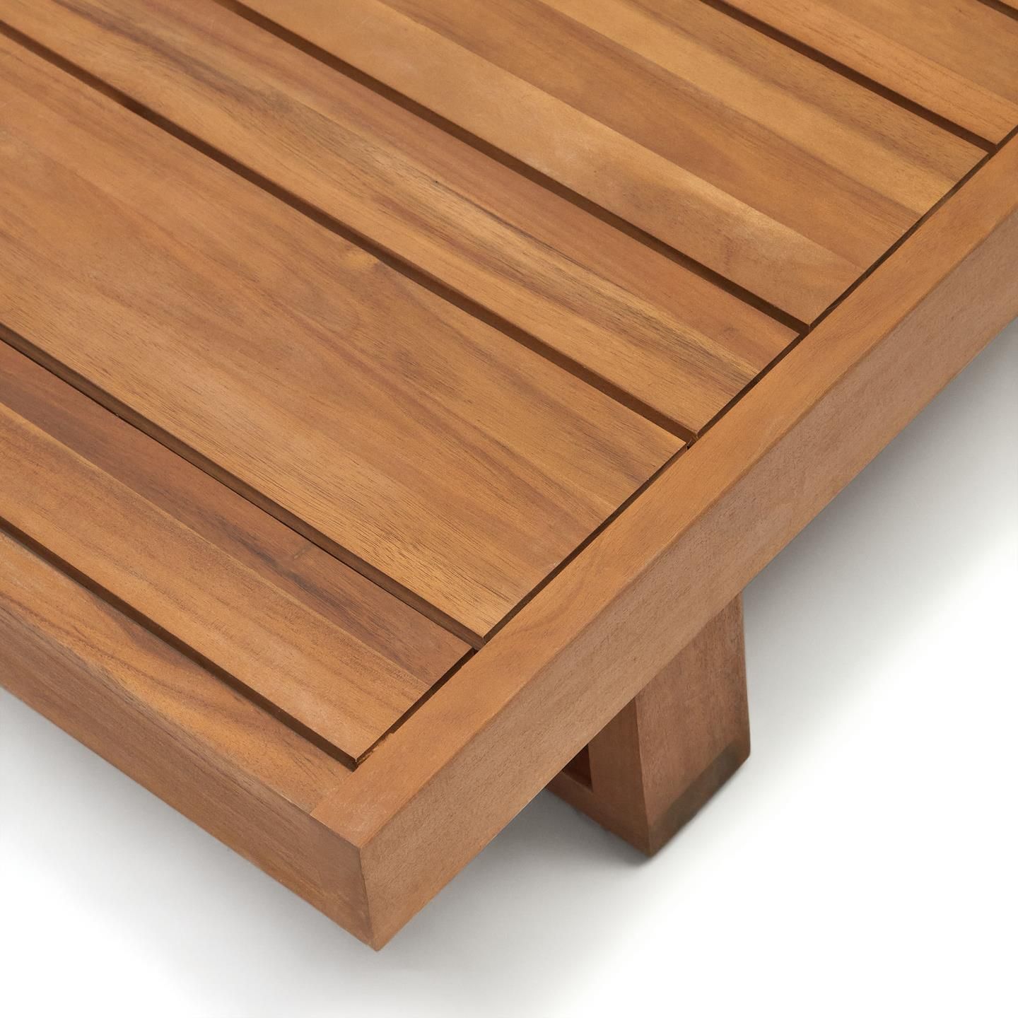Kave Home Raco hoekbank en salontafel hout B265 x D200 x H84 cm | DEBA ...