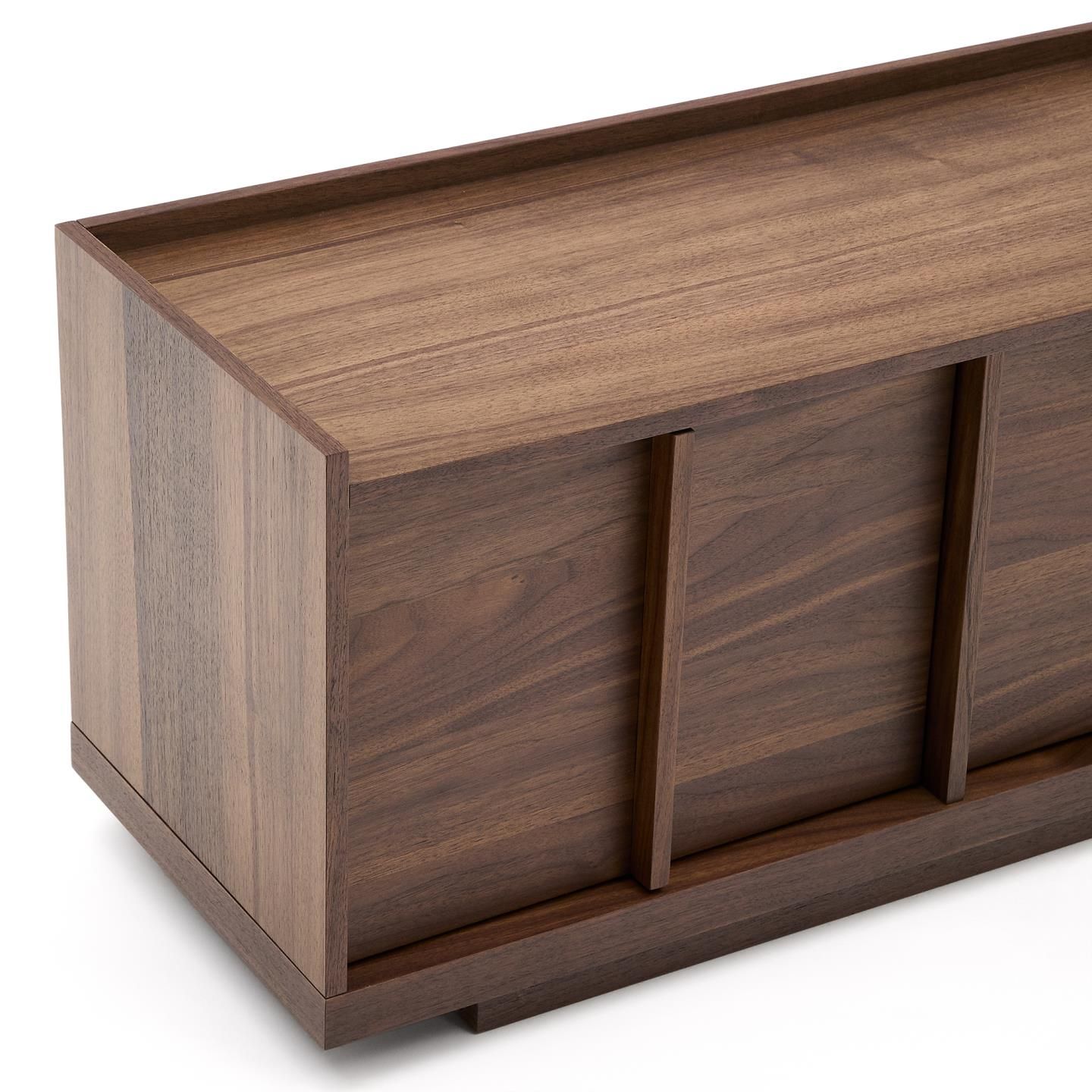 Kave Home Tv meubel Onix walnootfineer hout B200 x D40 x H56 cm | DEBA ...