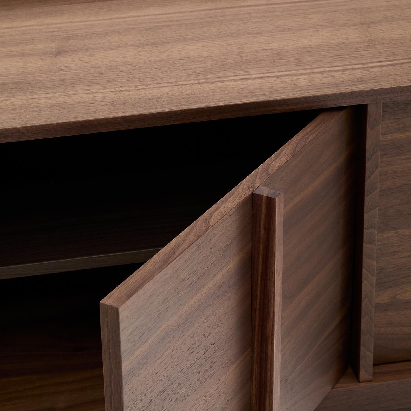 Kave Home Tv meubel Onix walnootfineer hout B200 x D40 x H56 cm | DEBA ...