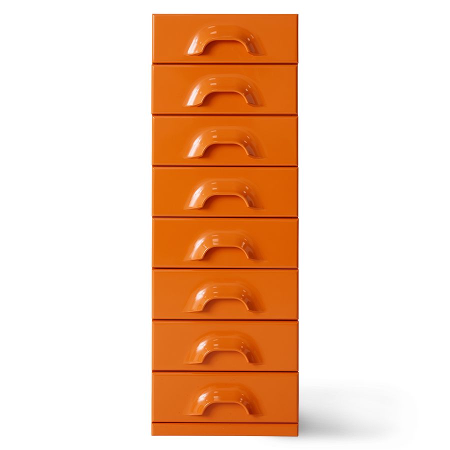 HK Living Chest ladenkast tangerine oranje B45 x D40,5 x H128,8 cm ...