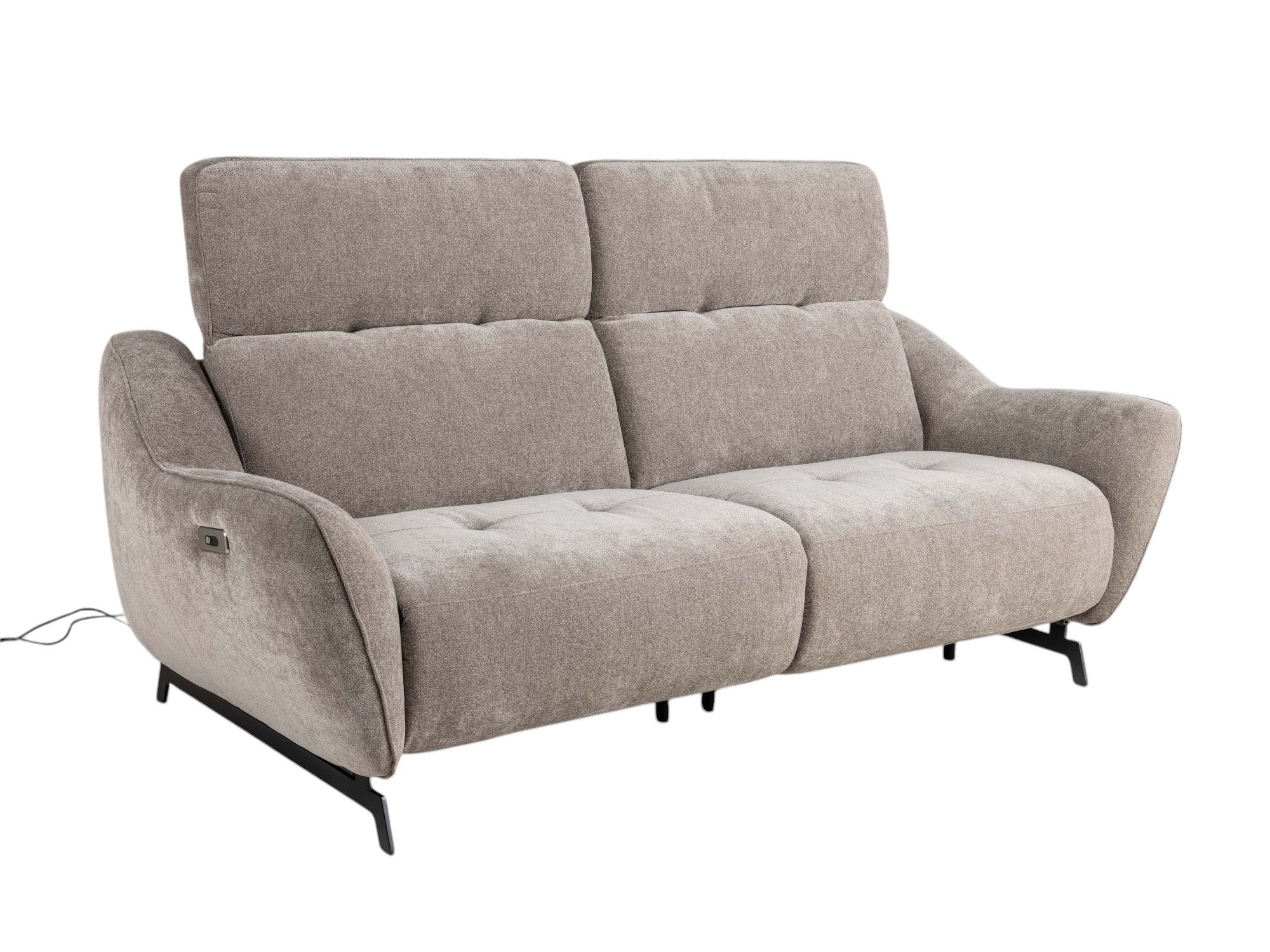 Franco Ferri Franco 6 elektrische relaxen stof beige beige B220 x D109 ...
