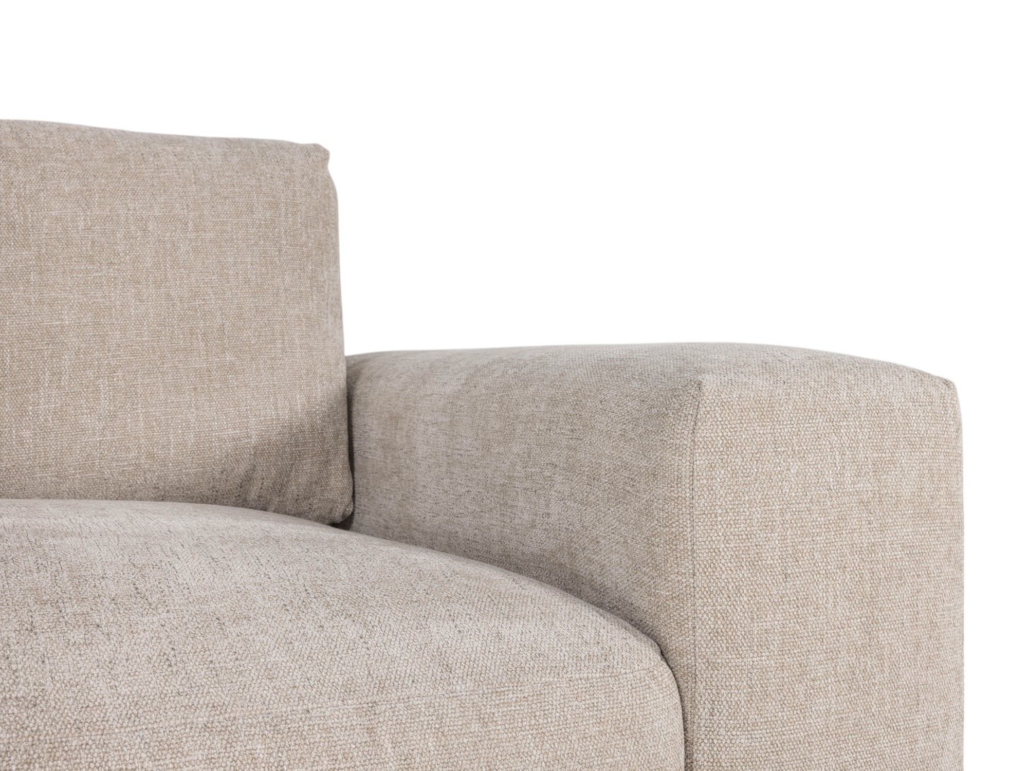 Easysofa Longero hoekzetel beige stof l-vorm beige B233 x D105/165 x ...