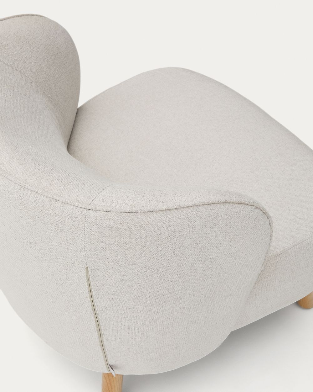 Kave Home Ulit fauteuil groen chenillestof massief beukenhout