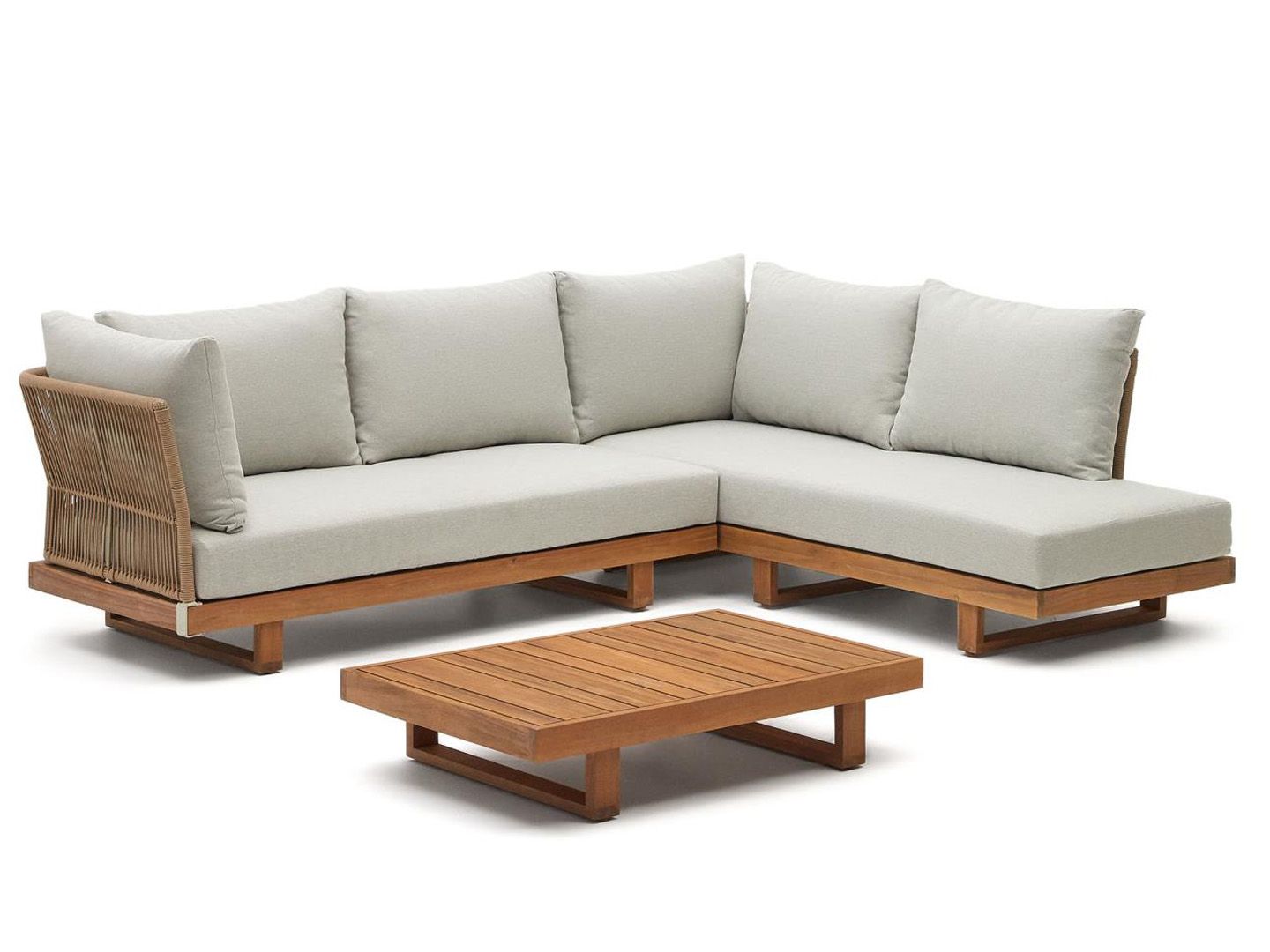 Kave Home Raco hoekbank en salontafel