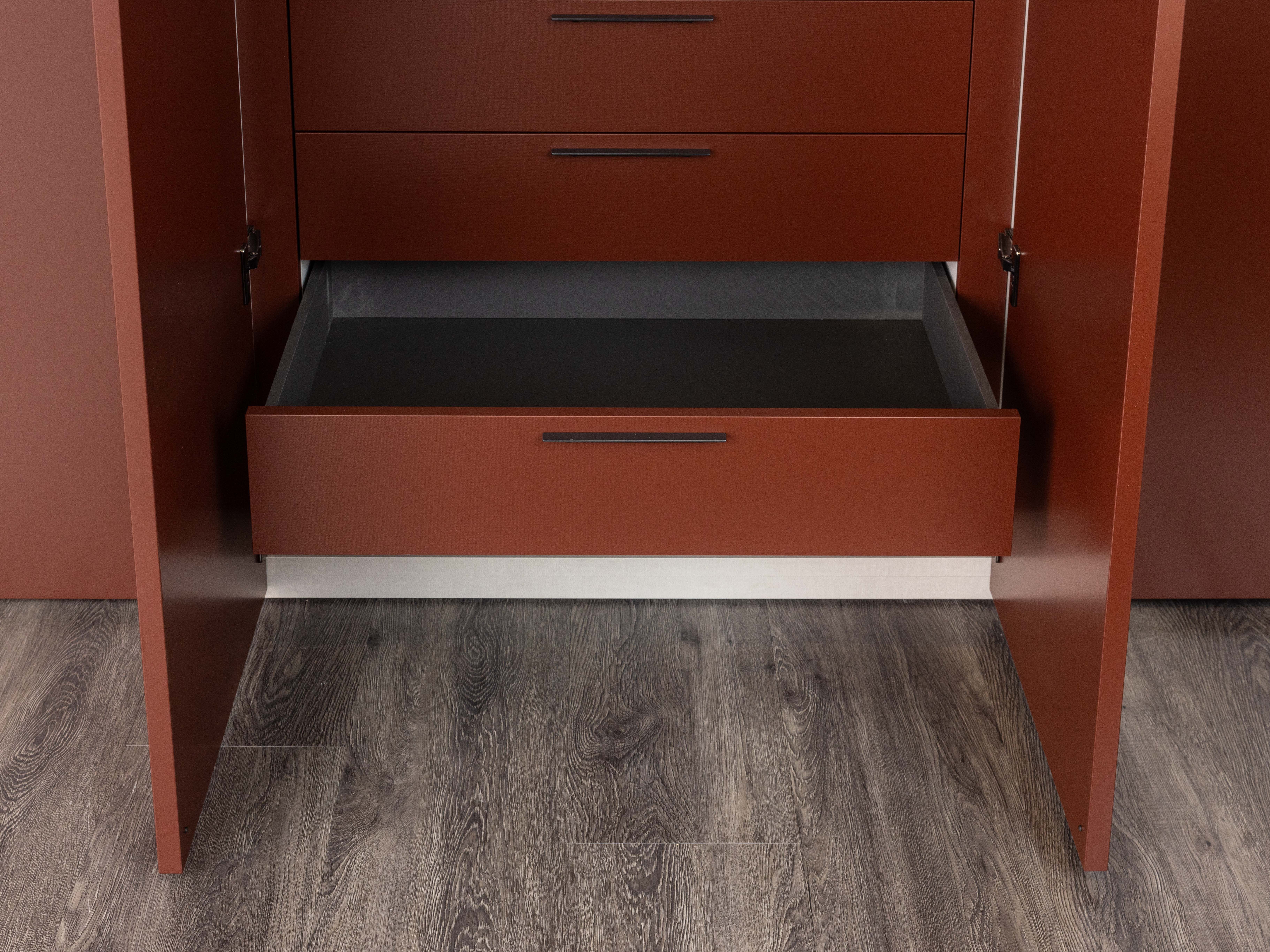 Novamobili Night Collectie draaideurkast mat mogano rood B272,5 x D58,2 ...