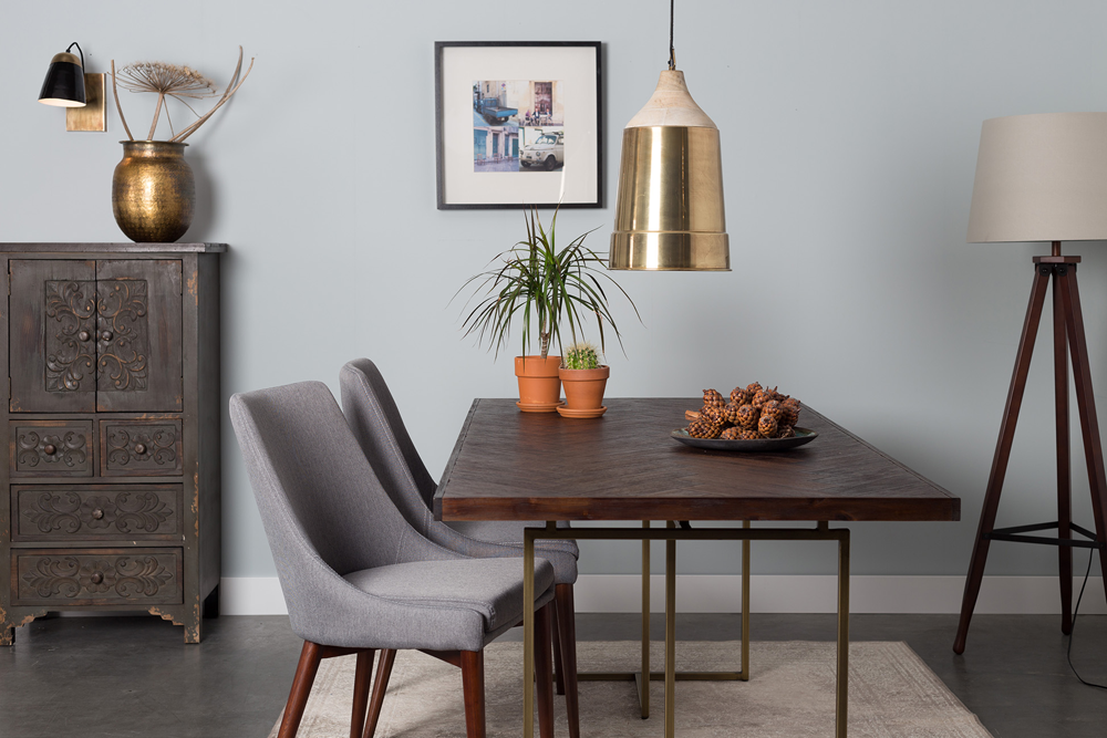 DUTCHBONE - Tafel CLASS - Acacia/goud - hout - B180 x D90 x H75 cm